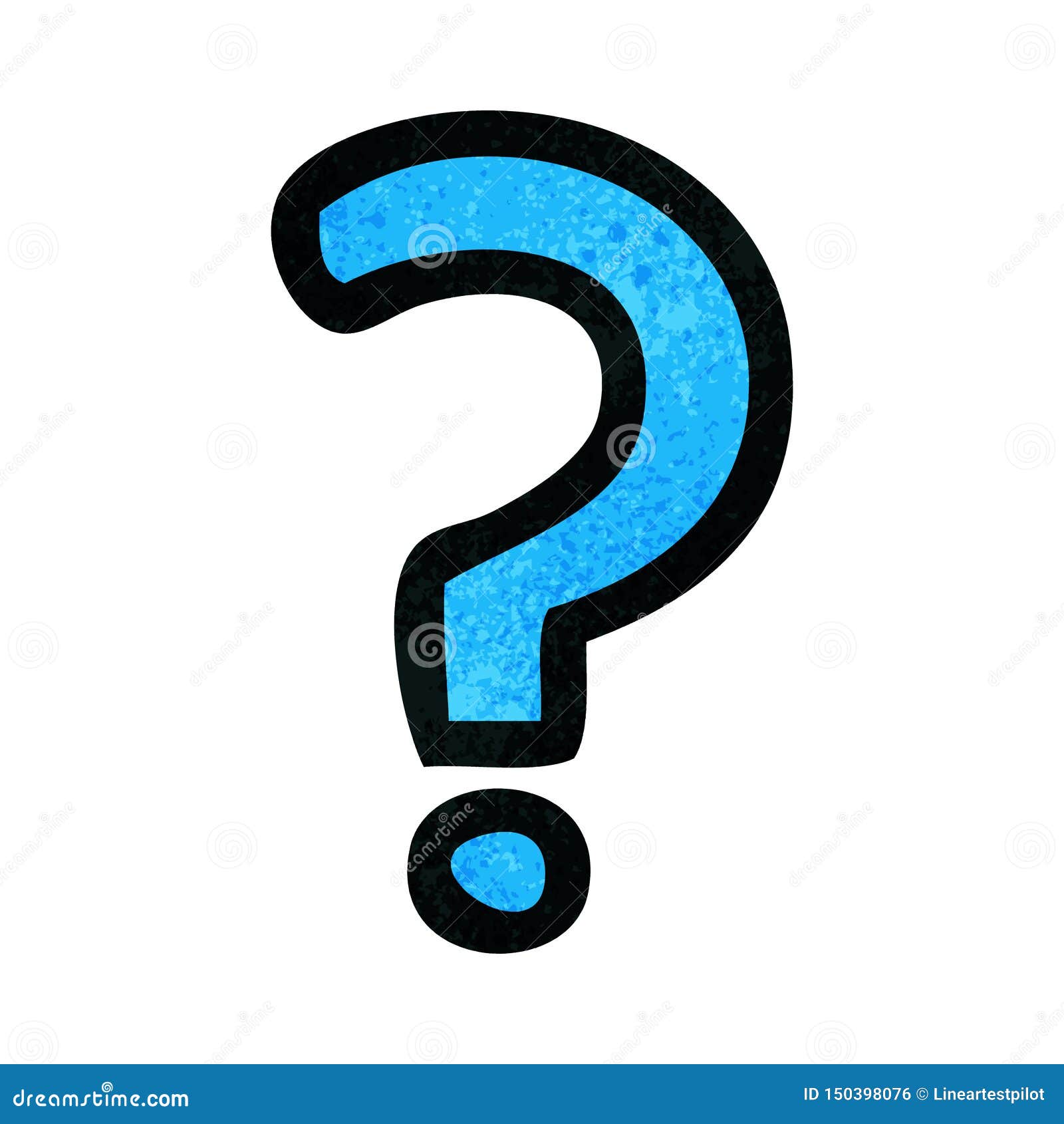 Retro Grunge Texture Cartoon of a Question Mark Stock Vector ...