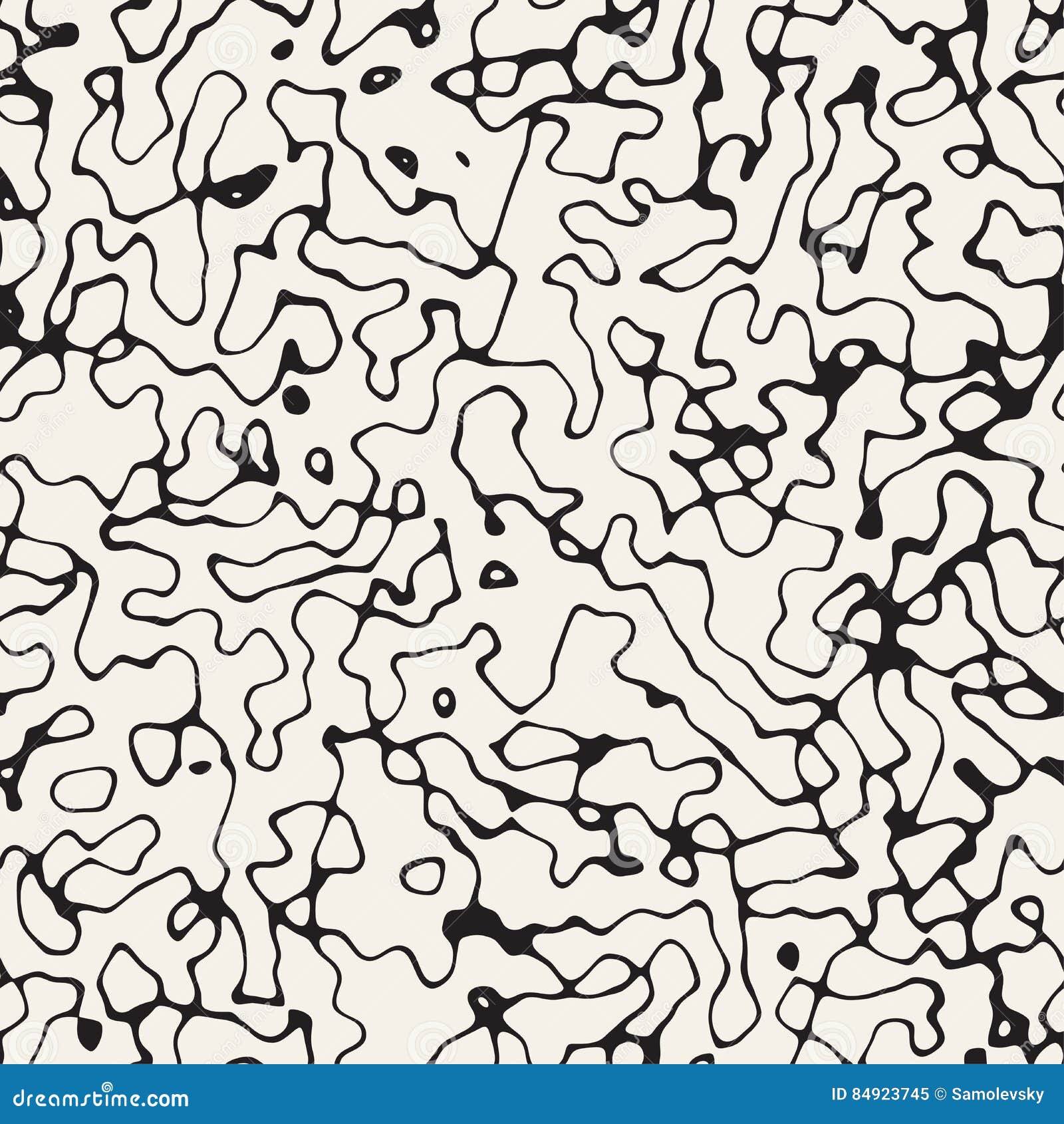 Retro Grungy Noise Texture. Vector Seamless Black and White Pattern ...