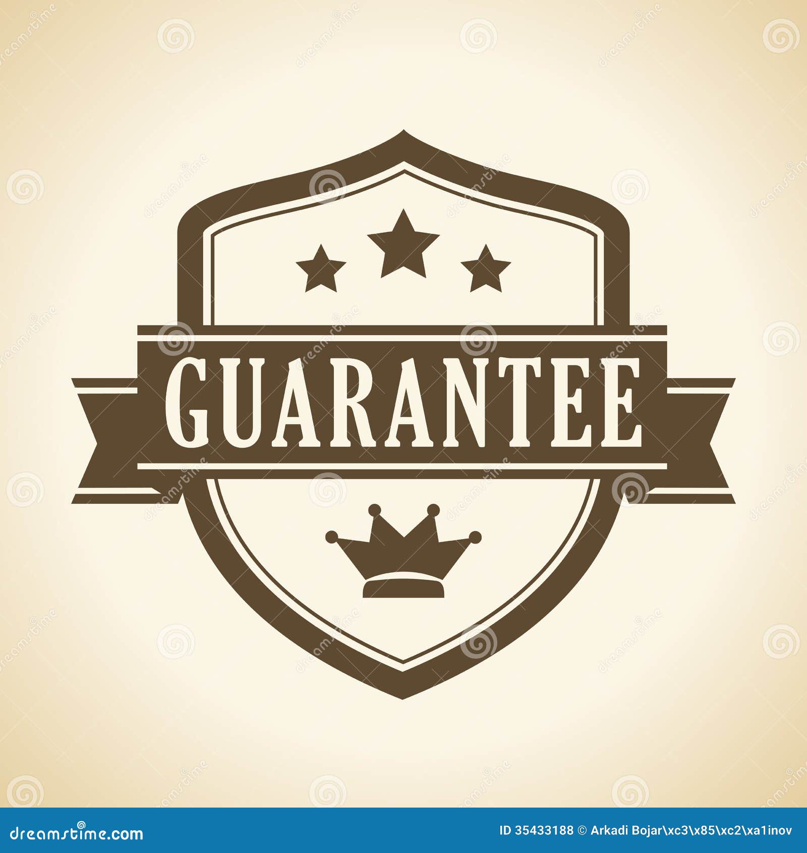 Retro guarantee icon stock vector. Illustration of pictogram - 35433188