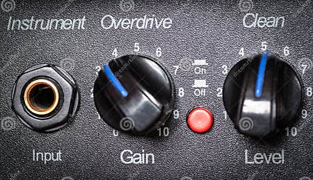 Retro Guitar Amplifier Control Panel. Stock Image - Image of rock ...