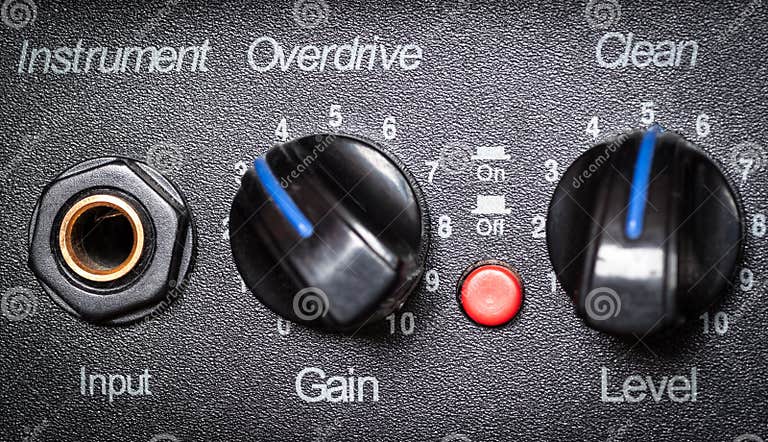 Retro Guitar Amplifier Control Panel. Stock Image - Image of rock ...