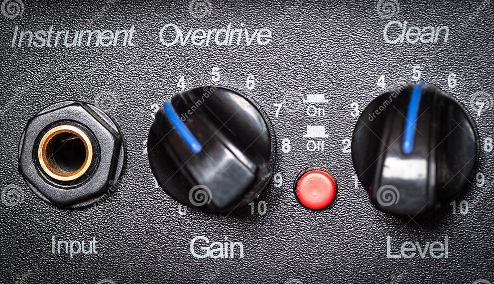 Retro Guitar Amplifier Control Panel. Stock Image - Image of rock ...