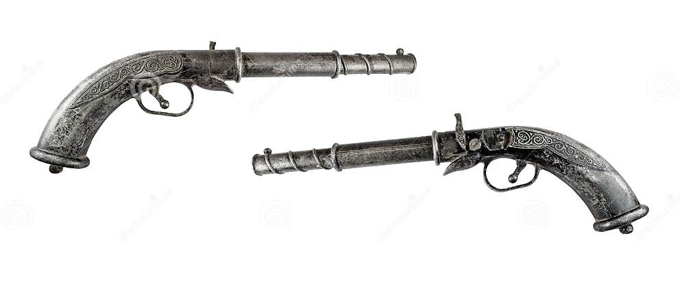 Retro gun. stock photo. Image of iron, decoration, collection - 23332934