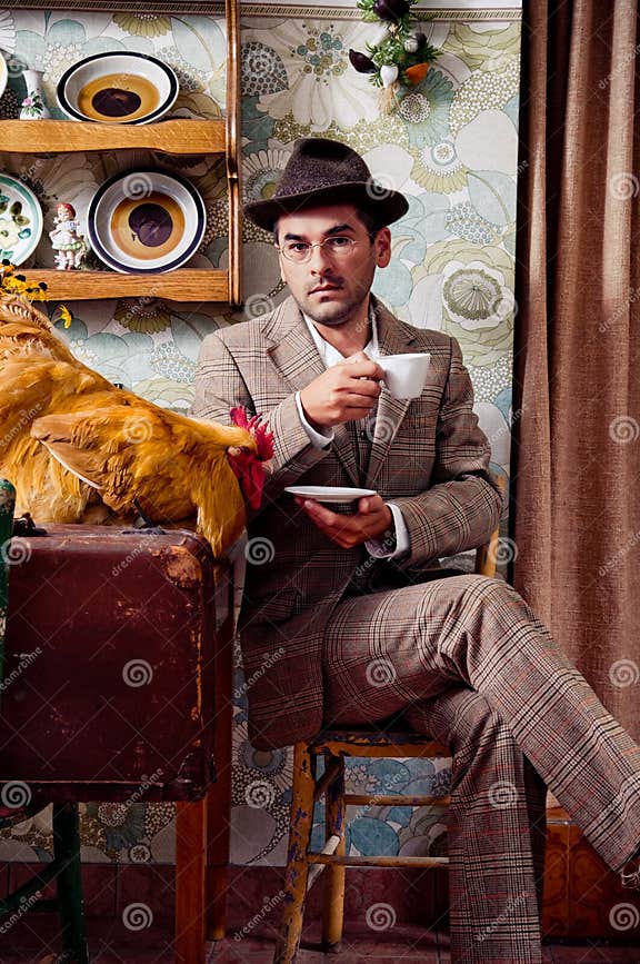 Retro guy stock image. Image of human, bizarre, vintage - 16036401