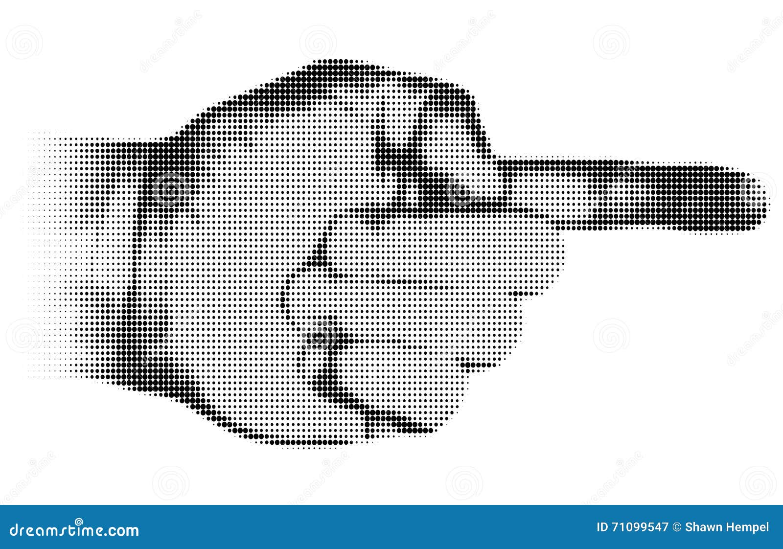 Retro Halftone Textured Hand Pointing Stock Illustrations – 2 Retro ...