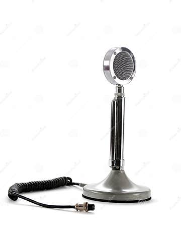 Retro Ham-Radio Microphone stock image. Image of chrome - 15423061