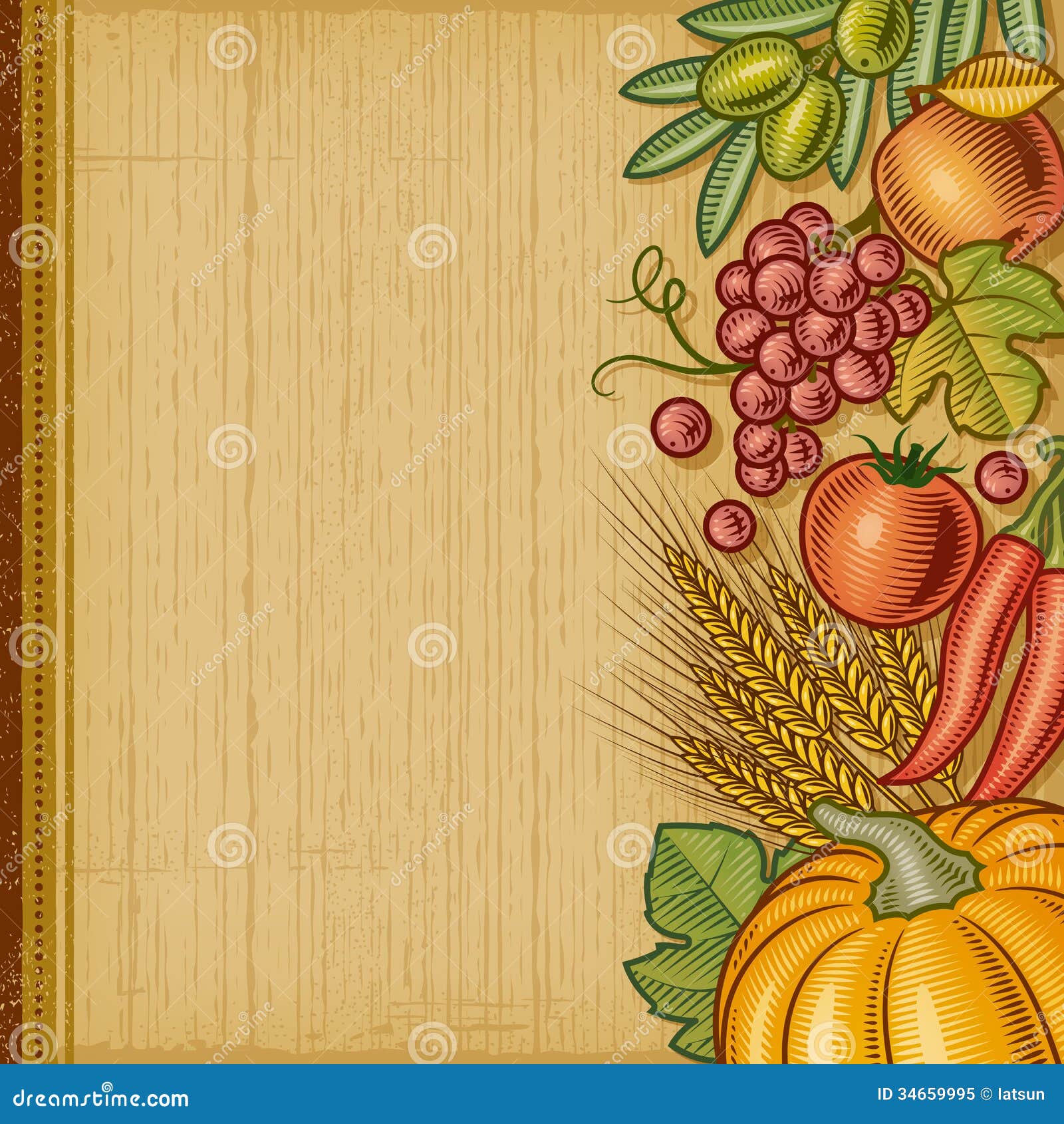 Harvest Background Vector Illustration | CartoonDealer.com #20823012