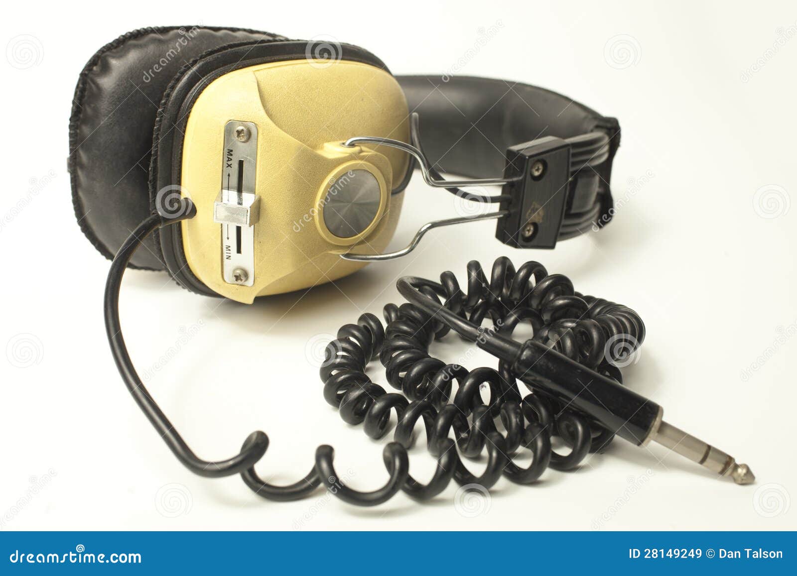 Retro headphones stock image. Image of entertainment - 28149249