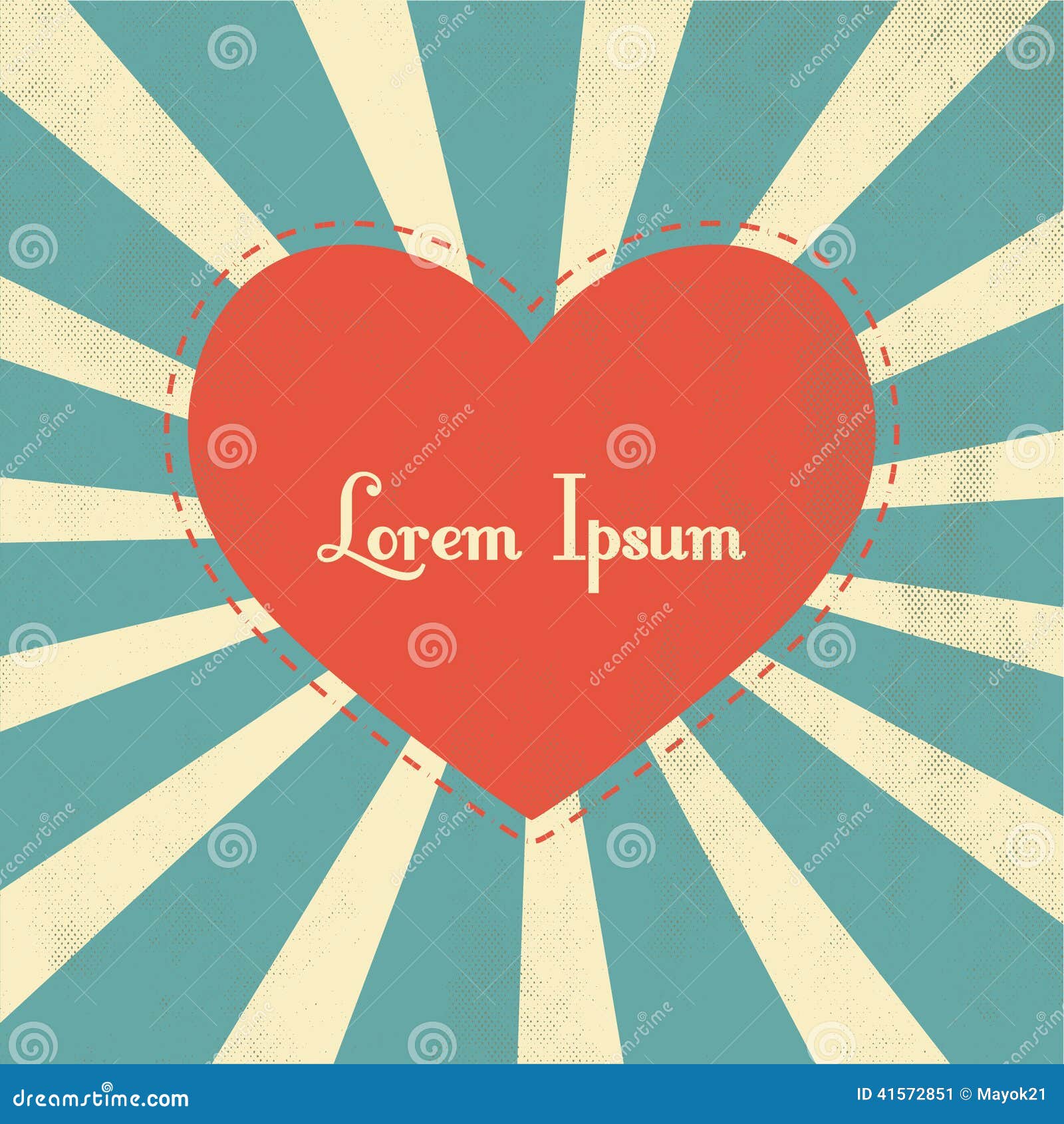 Retro heart stock vector. Illustration of grungy, invitation - 41572851