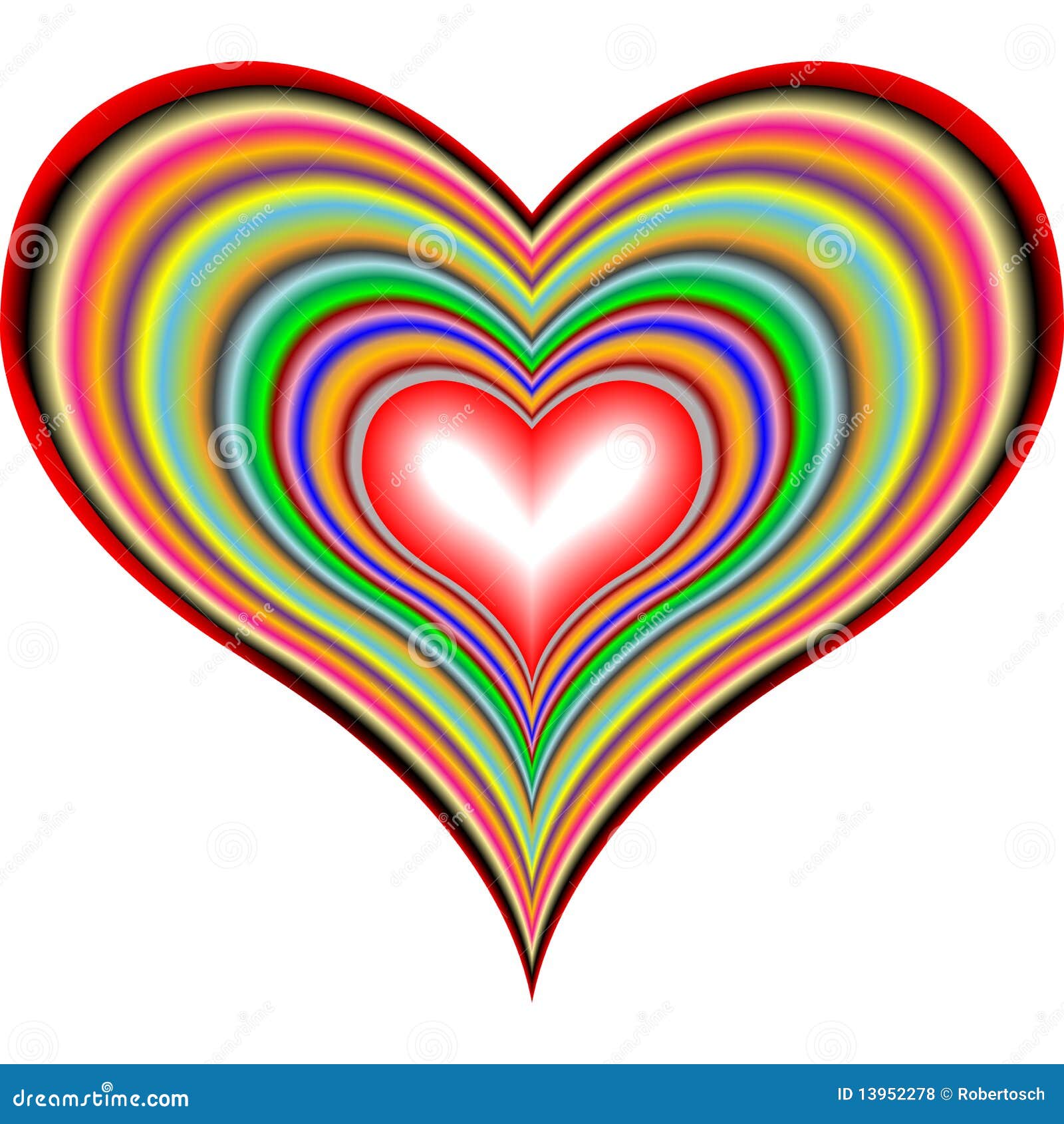 Retro hearts 2 stock vector. Illustration of circle, ornament - 13952278