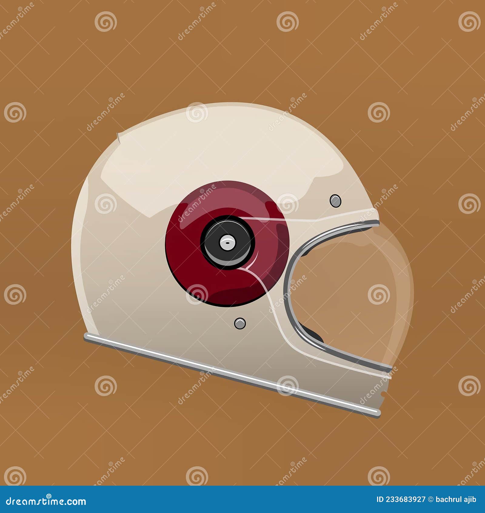 Retro Helmet for Custom Motorcycle Stock Illustration - Illustration of ...