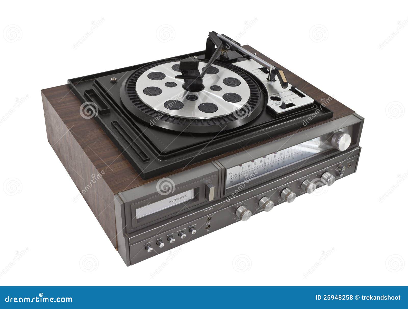 Retro Hi-Fi Stereo Isolated with Clipping Path Stock Photo - Image of ...