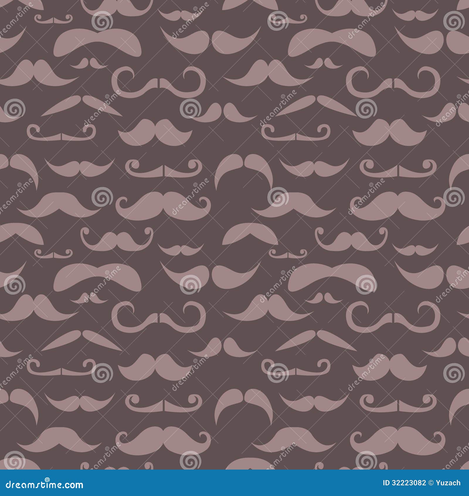 Retro Hipster Moustache Trendy Seamless Pattern Stock Vector ...