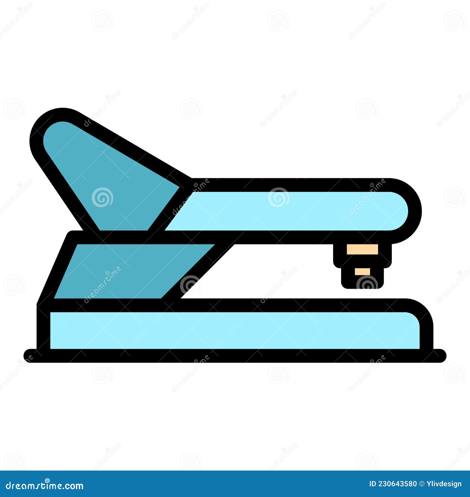 Retro Hole Punch Icon Color Outline Vector Stock Illustration ...