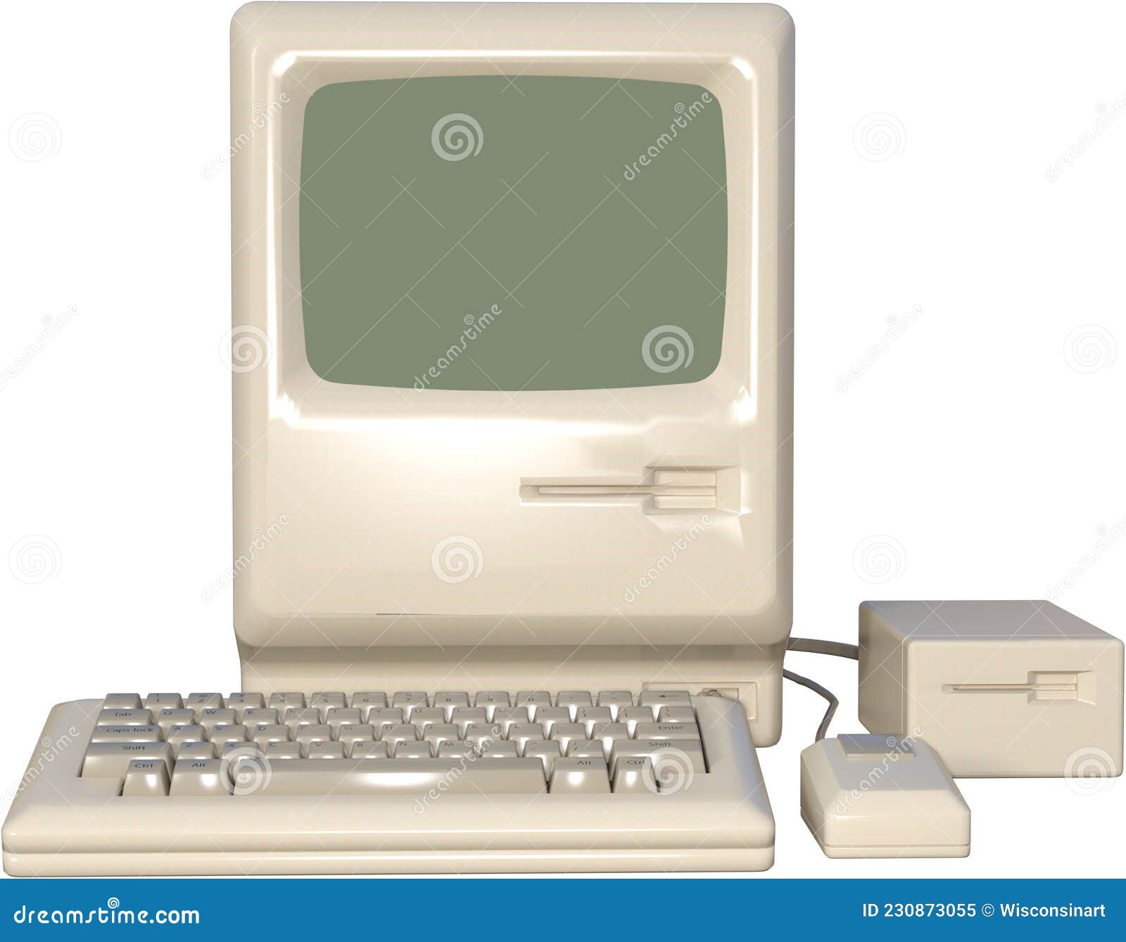 Retro Home Computer, Technology, Isolated Stock Image - Image of ...