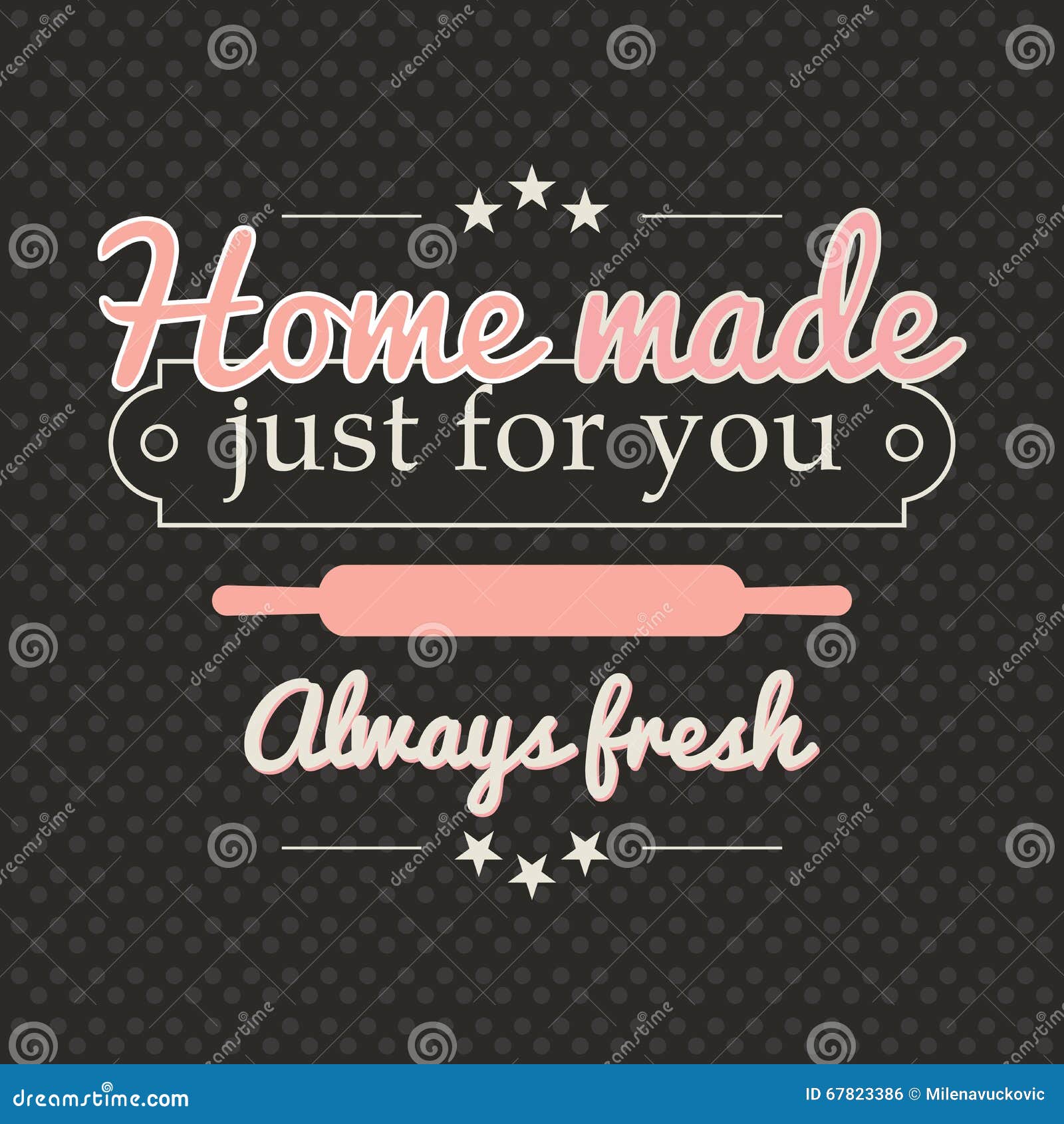 Retro Homemade Bakery Banner Vector Illustration | CartoonDealer.com ...