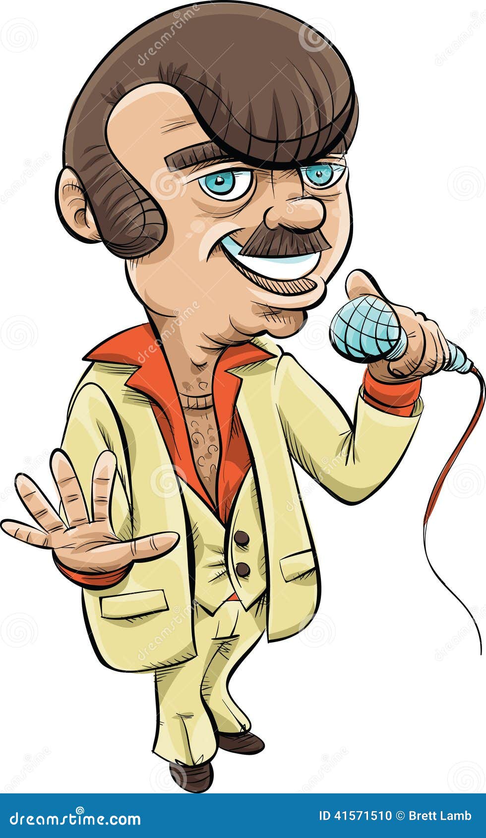 Retro Host stock illustration. Illustration of handsome - 41571510