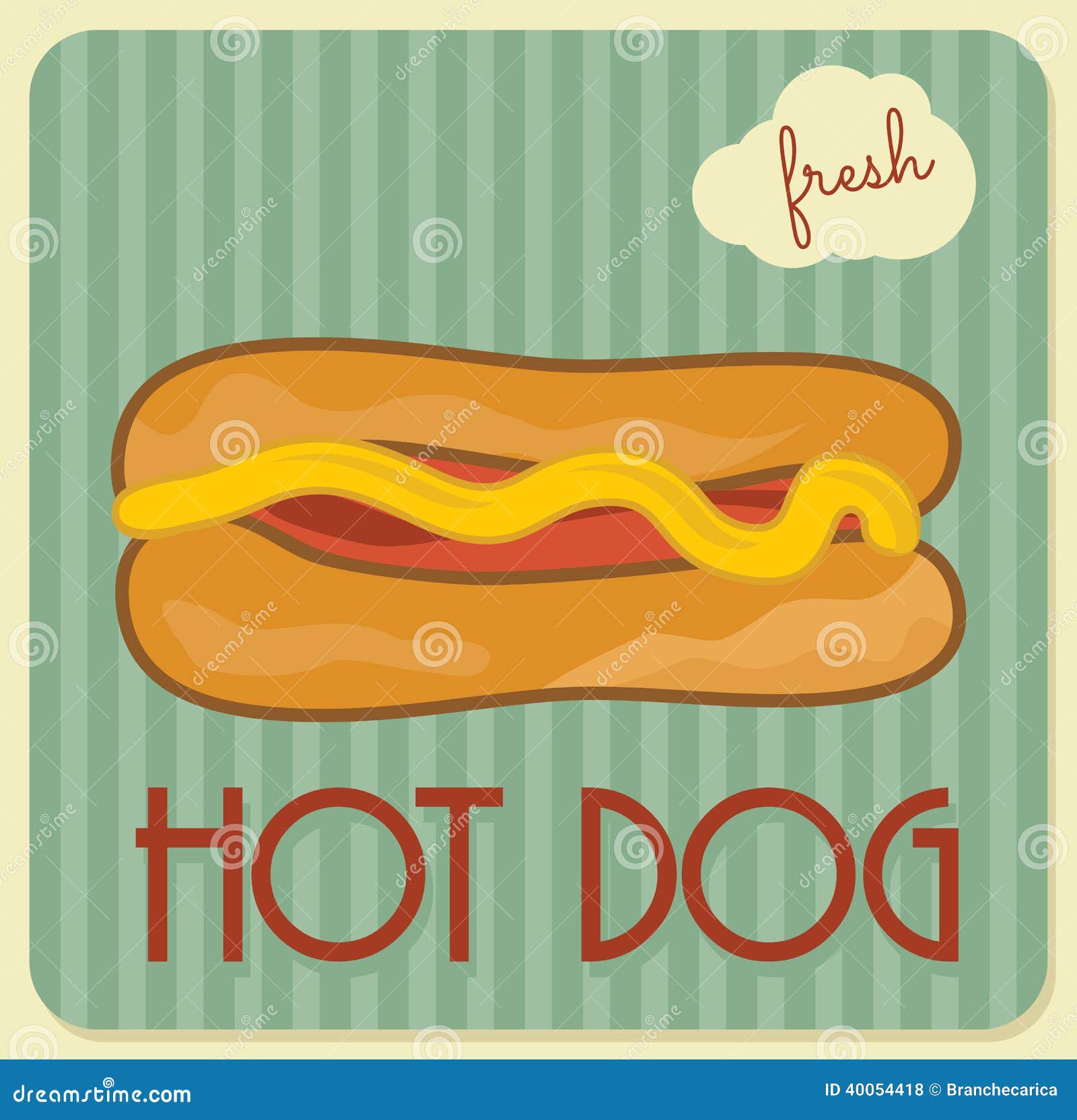 Retro hot dog poster stock vector. Illustration of delicious - 40054418 Retro hot dog poster stock vector. Illustration of delicious - 40054418