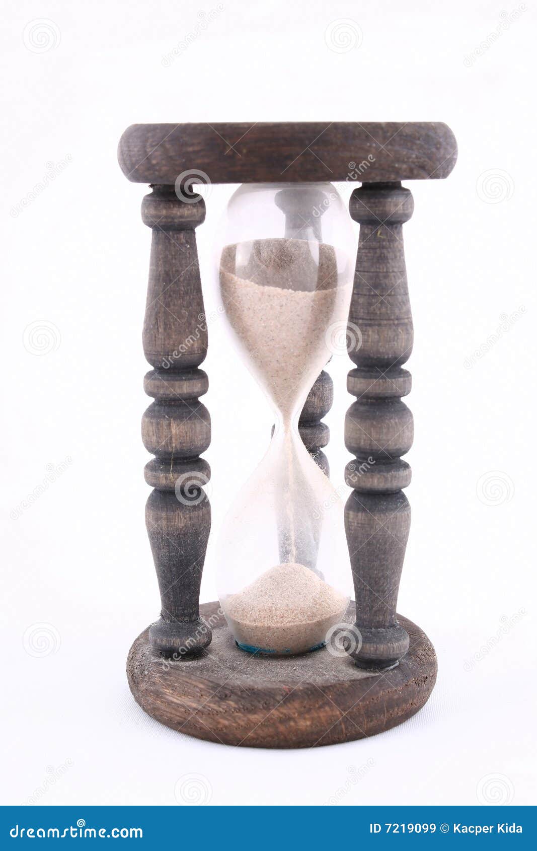 Retro Hourglass On The Background Of Blue Sky And White Clouds Royalty ...