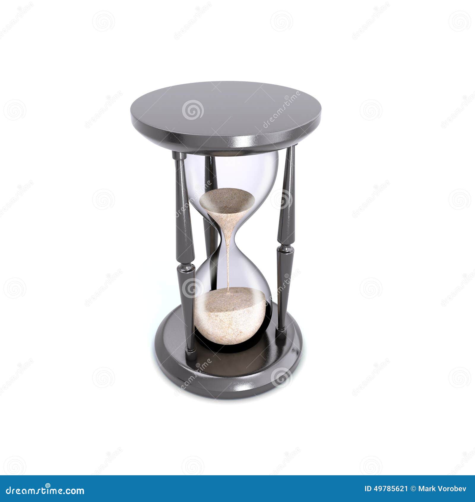 Retro Hourglass Counting Down the Time. Stock Illustration ...
