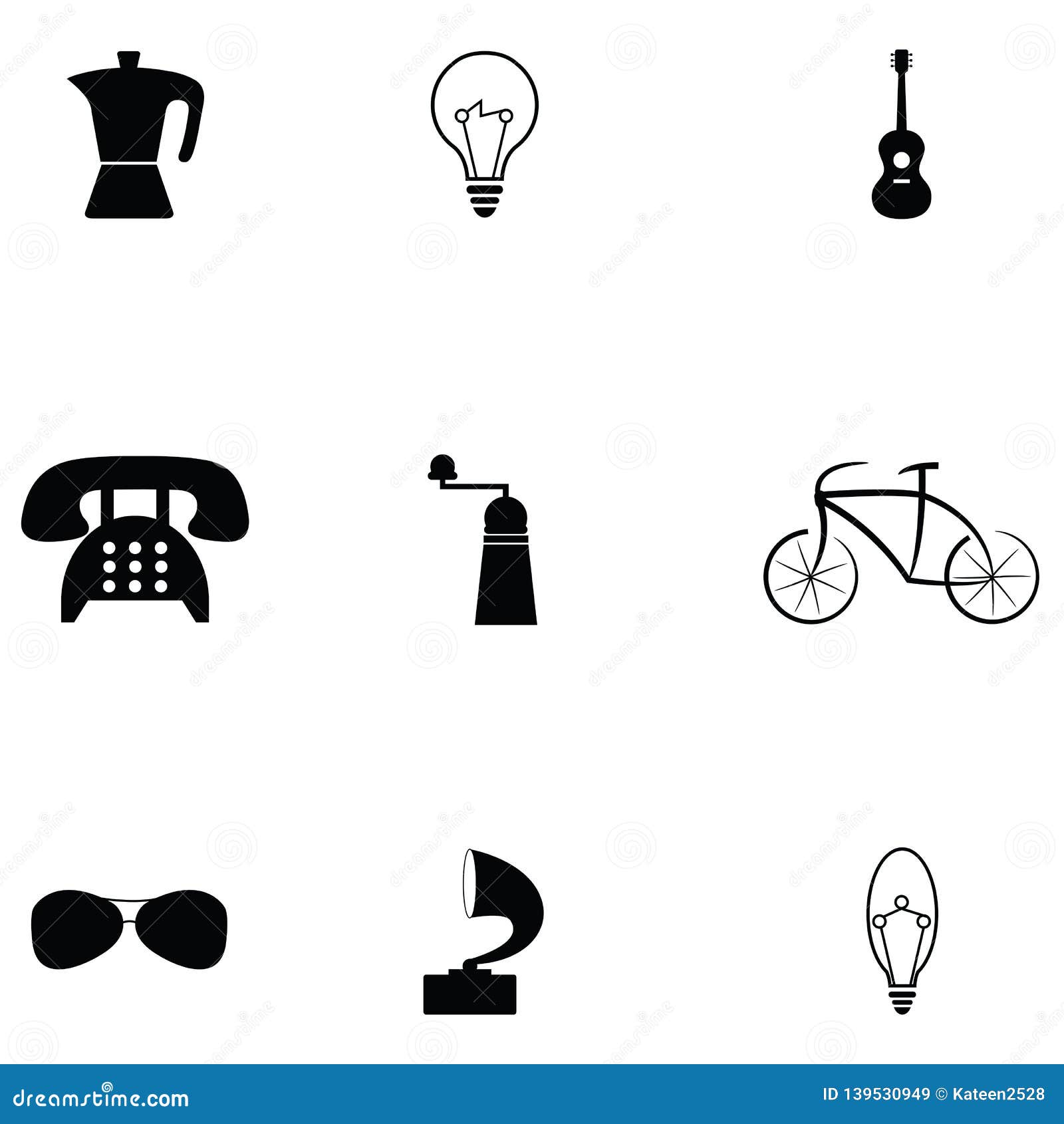 Retro icon set stock vector. Illustration of label, stamp - 139530949