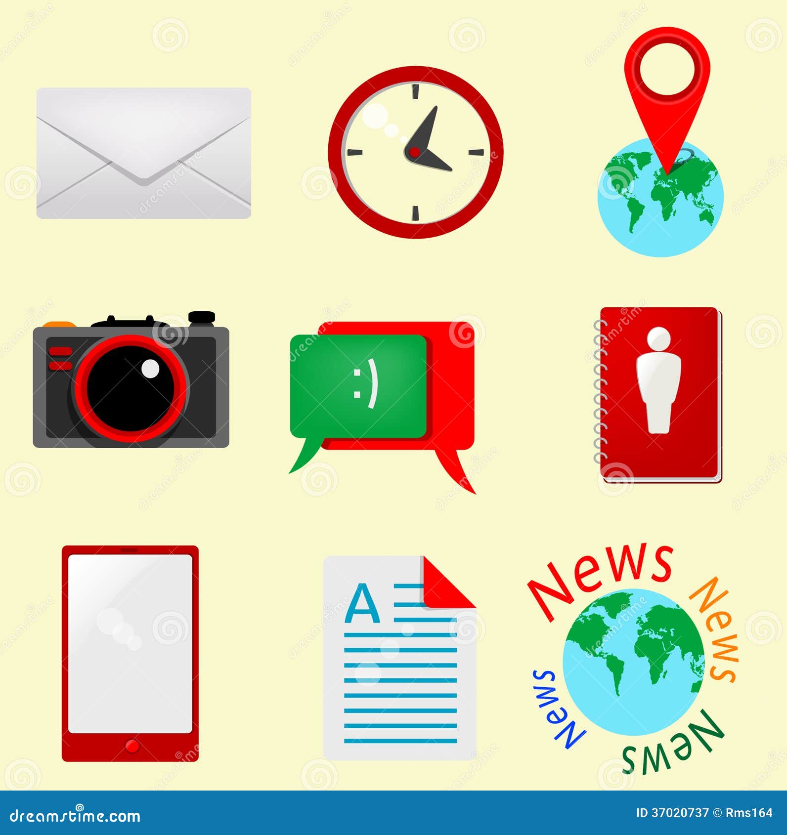 Retro icons stock vector. Illustration of media, mobile - 37020737