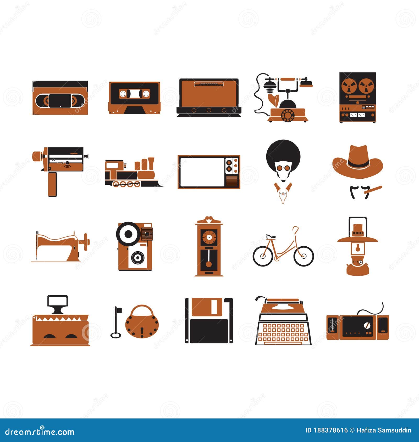 Retro Icons. Vector Illustration Decorative Design Stock Vector ... Retro Icons. Vector Illustration Decorative Design Stock Vector ...