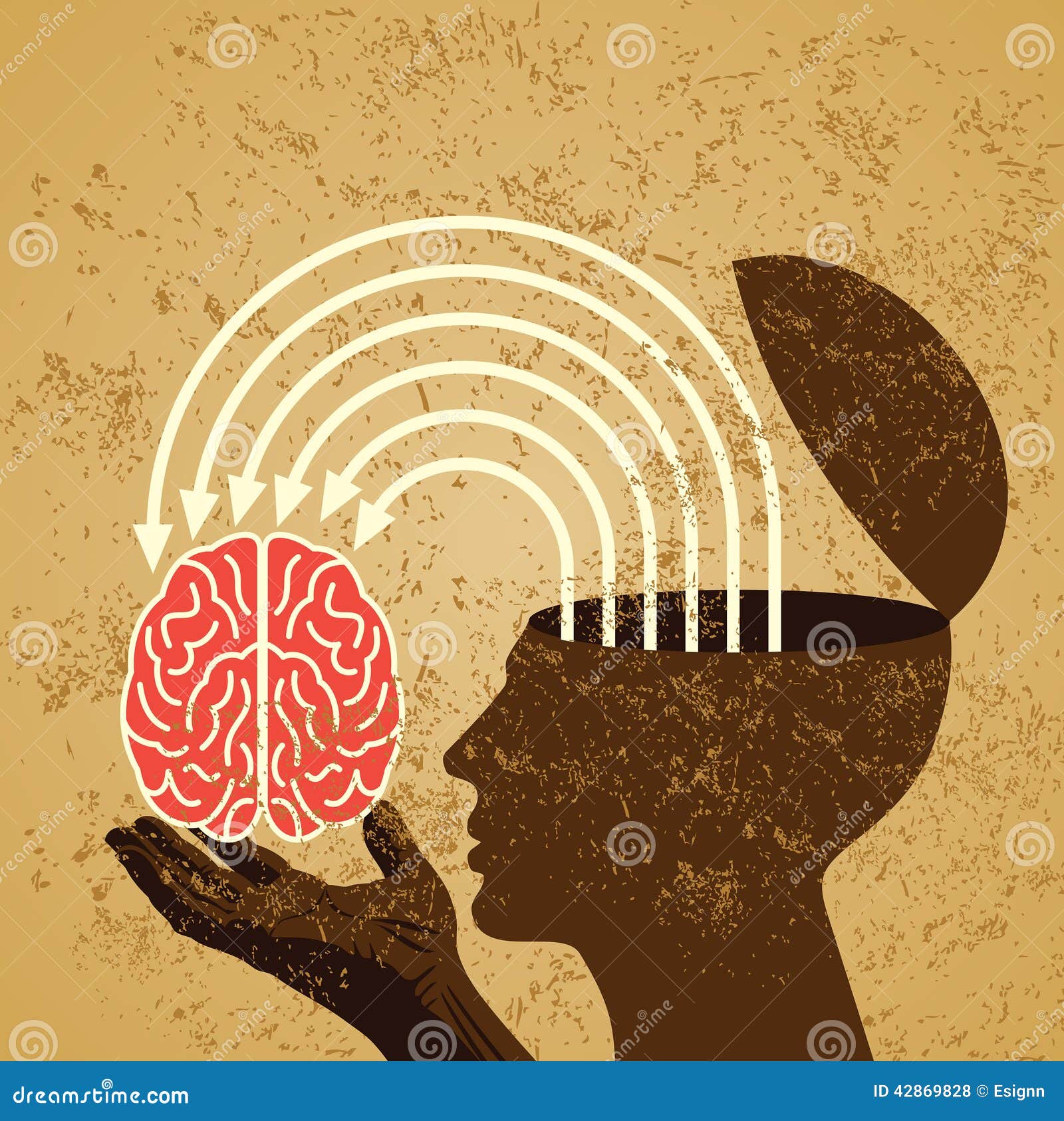 Retro TV With Brain Sketch Stock Photography | CartoonDealer.com #101413196