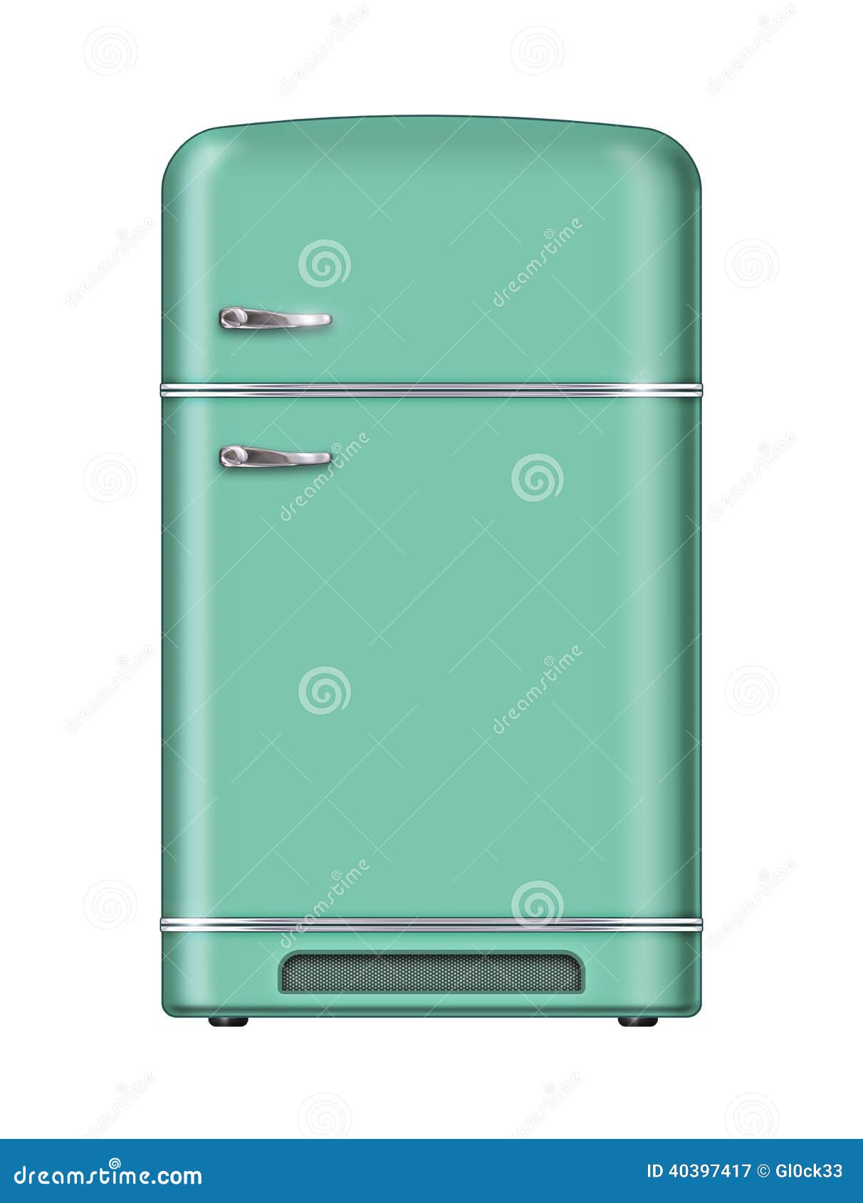 Retro ijskast stock illustratie. Illustration of koelbox - 40397417