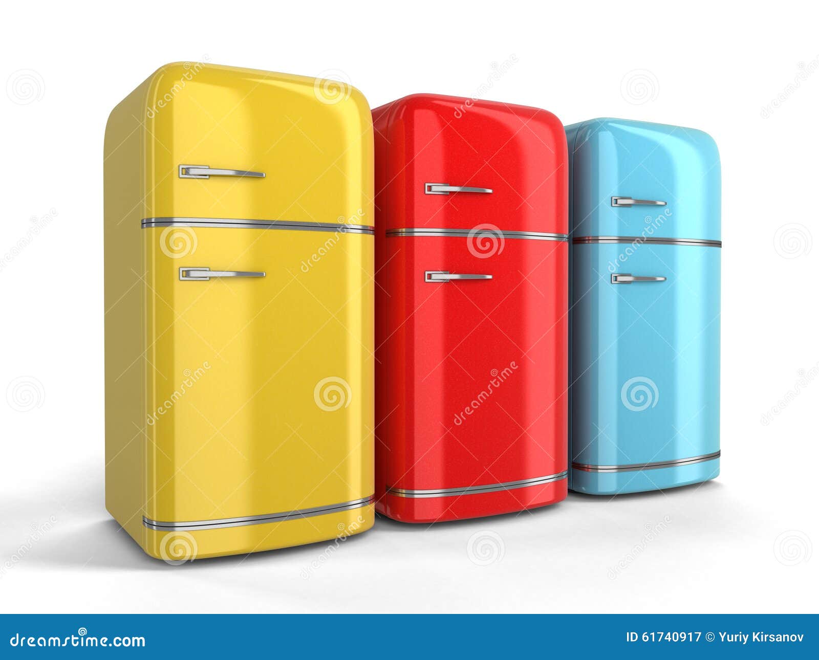 Retro ijskast stock illustratie. Illustration of dimensionaal - 61740917