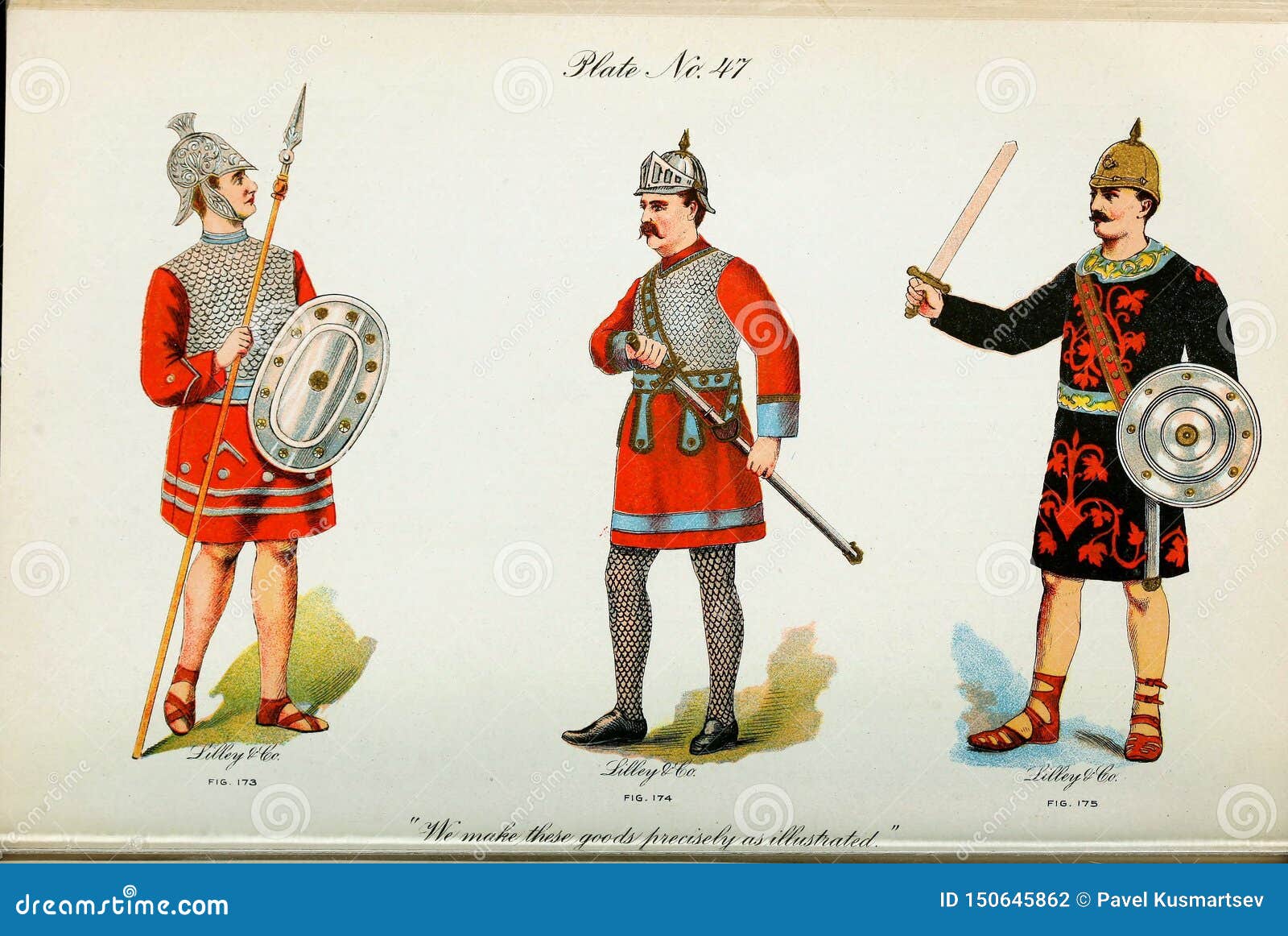 Retro Illustration of Costumes from Different Eras. Stock Photo - Image ...