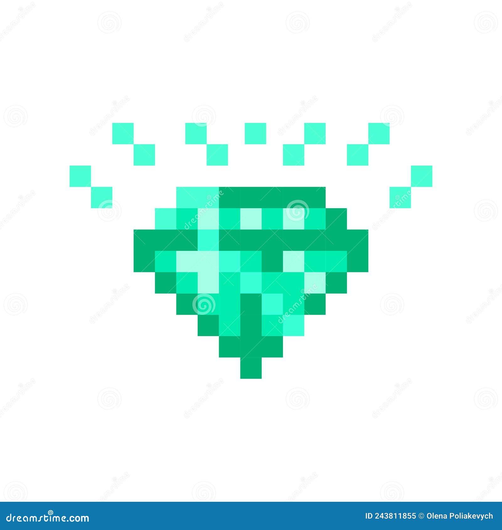 Retro Illustration for Game Design. Pixel Art. Win Prize. Vector ...