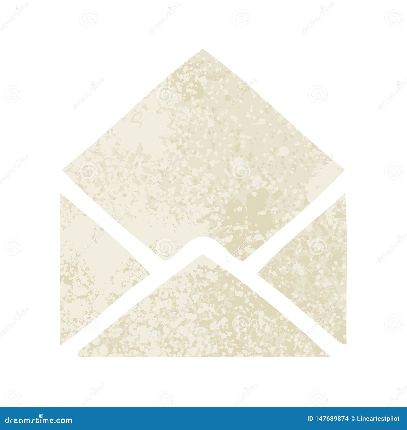 Retro Illustration Style Cartoon Paper Envelope Stock Vector ...