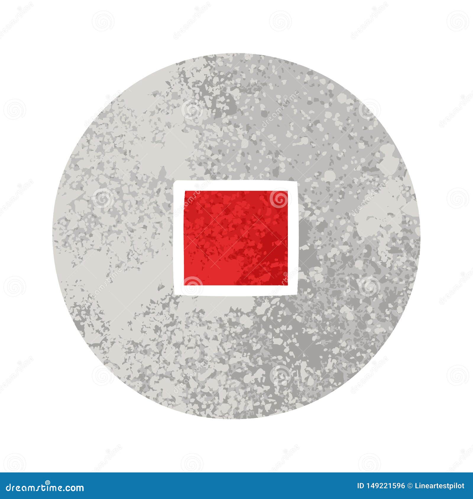 Retro Illustration Style Cartoon Stop Button Stock Vector ...