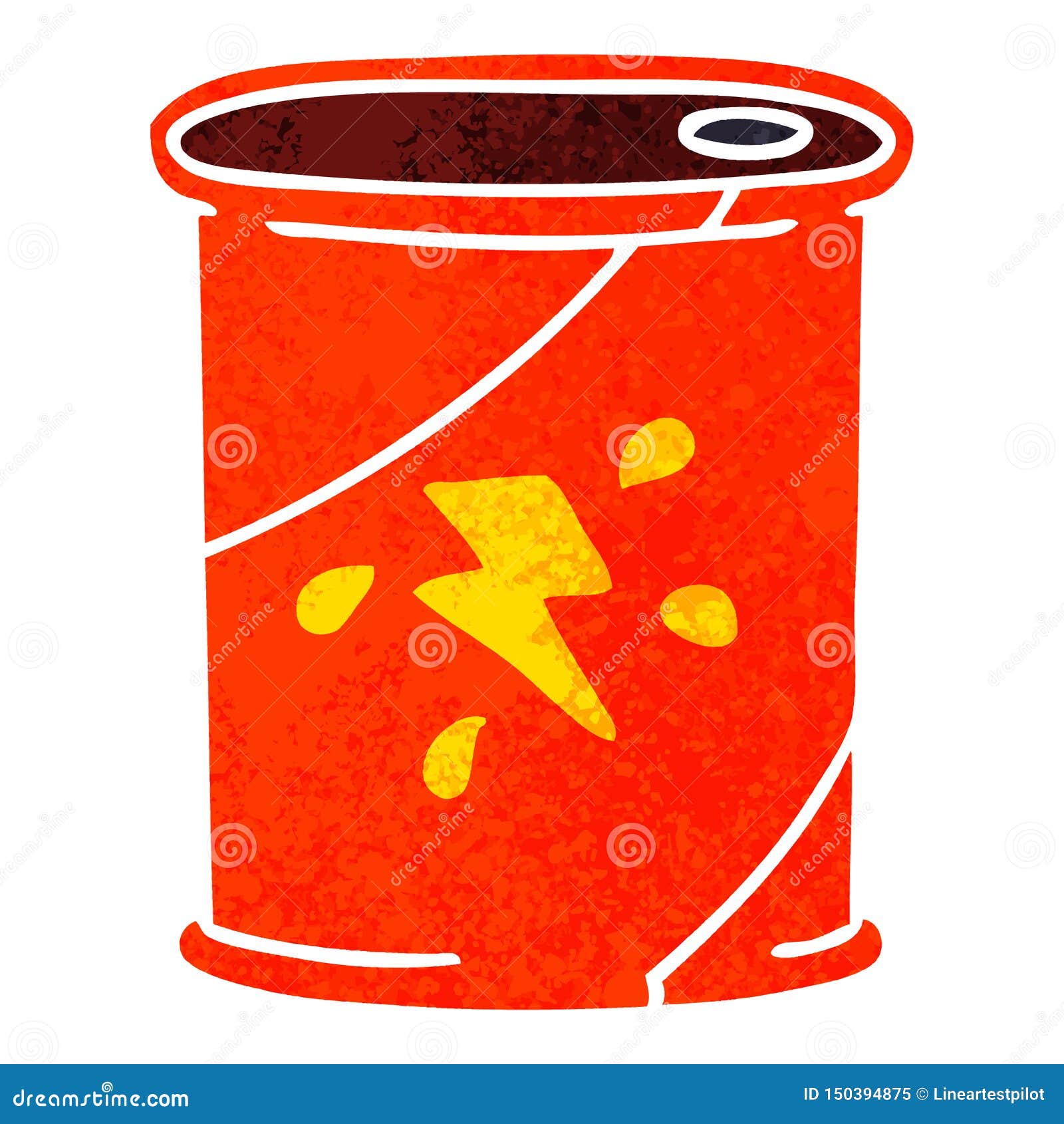 Retro Illustration Style Quirky Cartoon Cola Can Stock Vector ...
