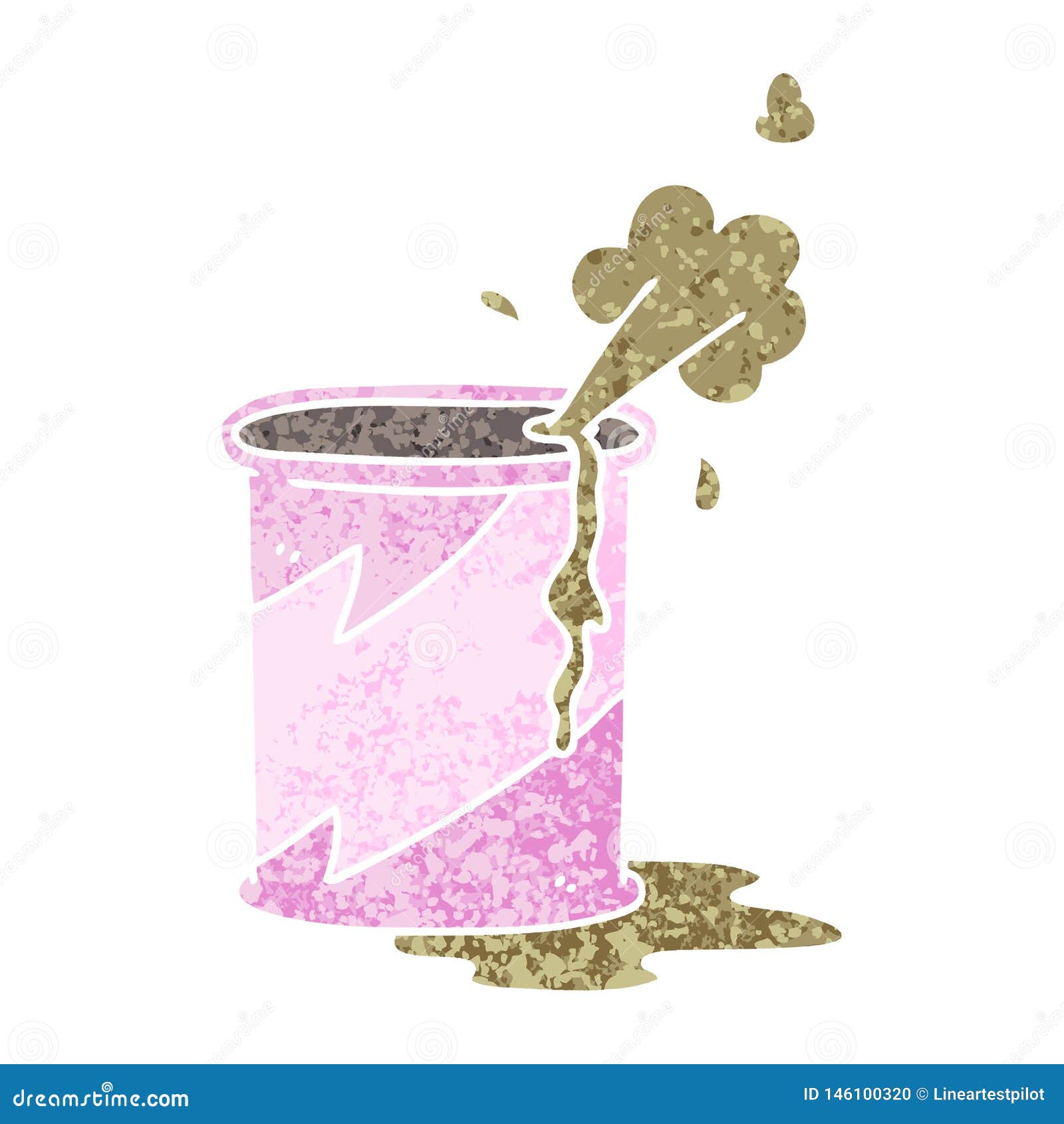 Retro Illustration Style Quirky Cartoon Exploding Soda Can Stock Vector ...