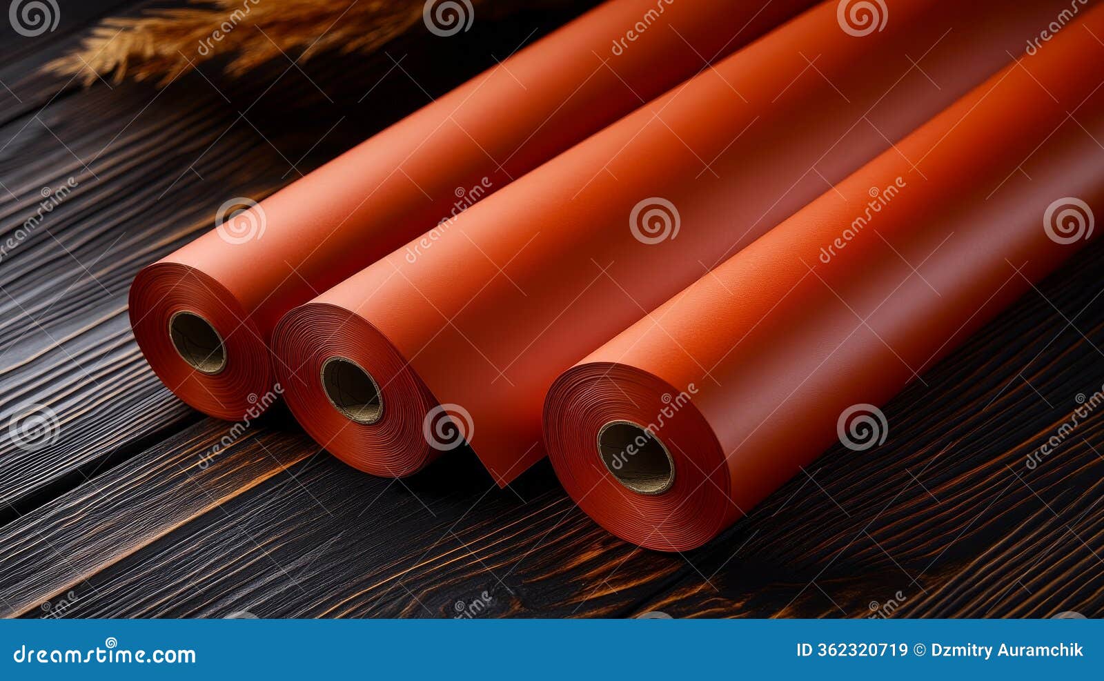 A Retro Image Featuring Rolled-up Vintage Construction Plans ...