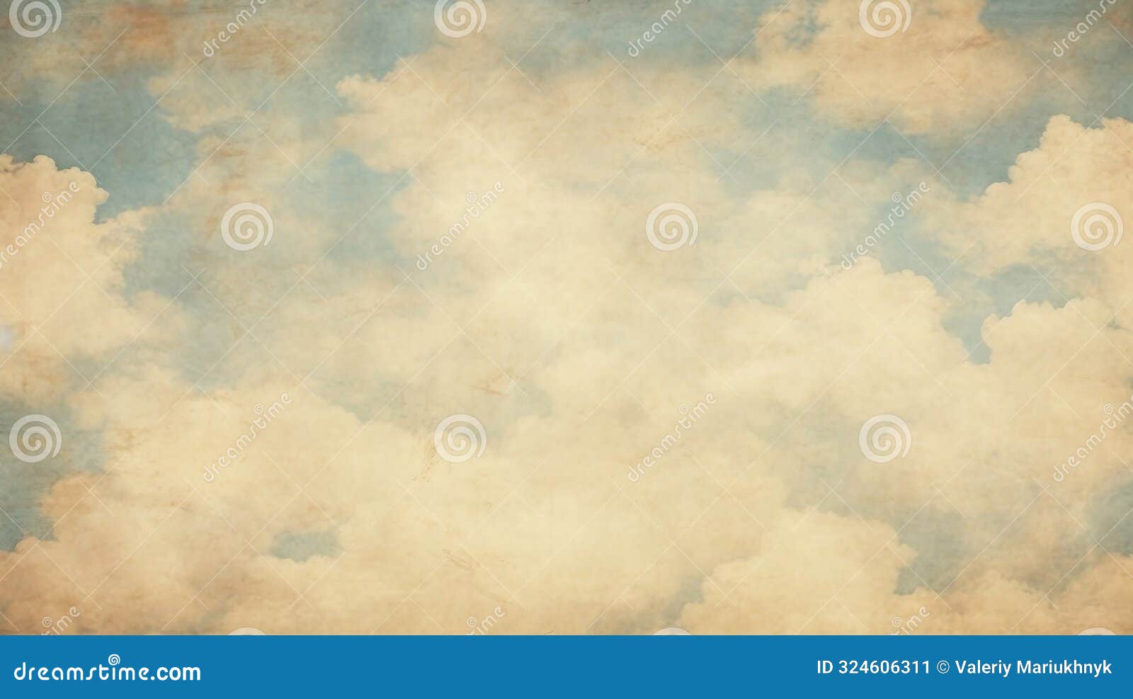 Retro-Inspired Cloudy Sky Texture with Light Beige and Blue Tones ...