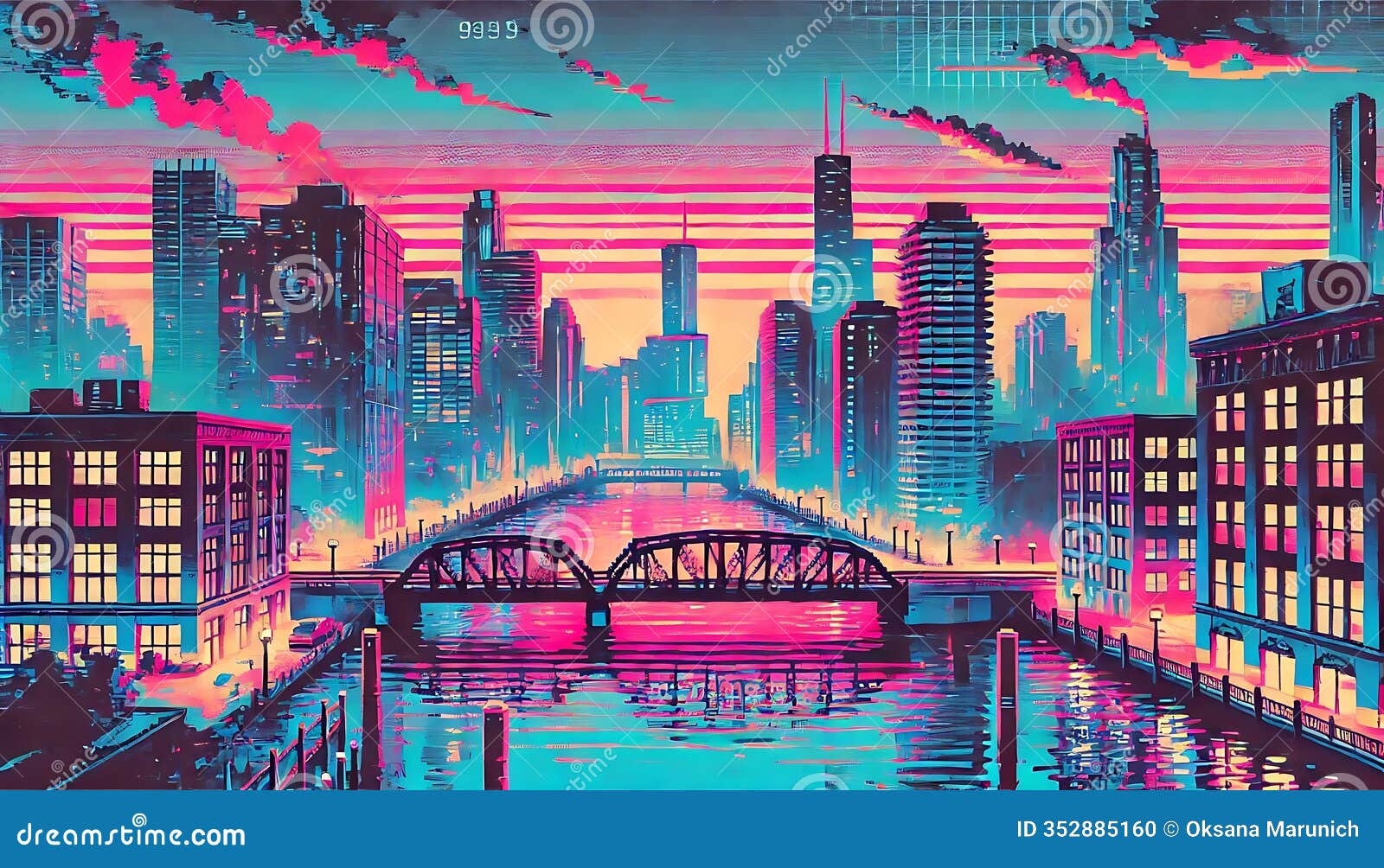 Retro-inspired Pixel Art Gradients with Glitch Effects Generated Using ...