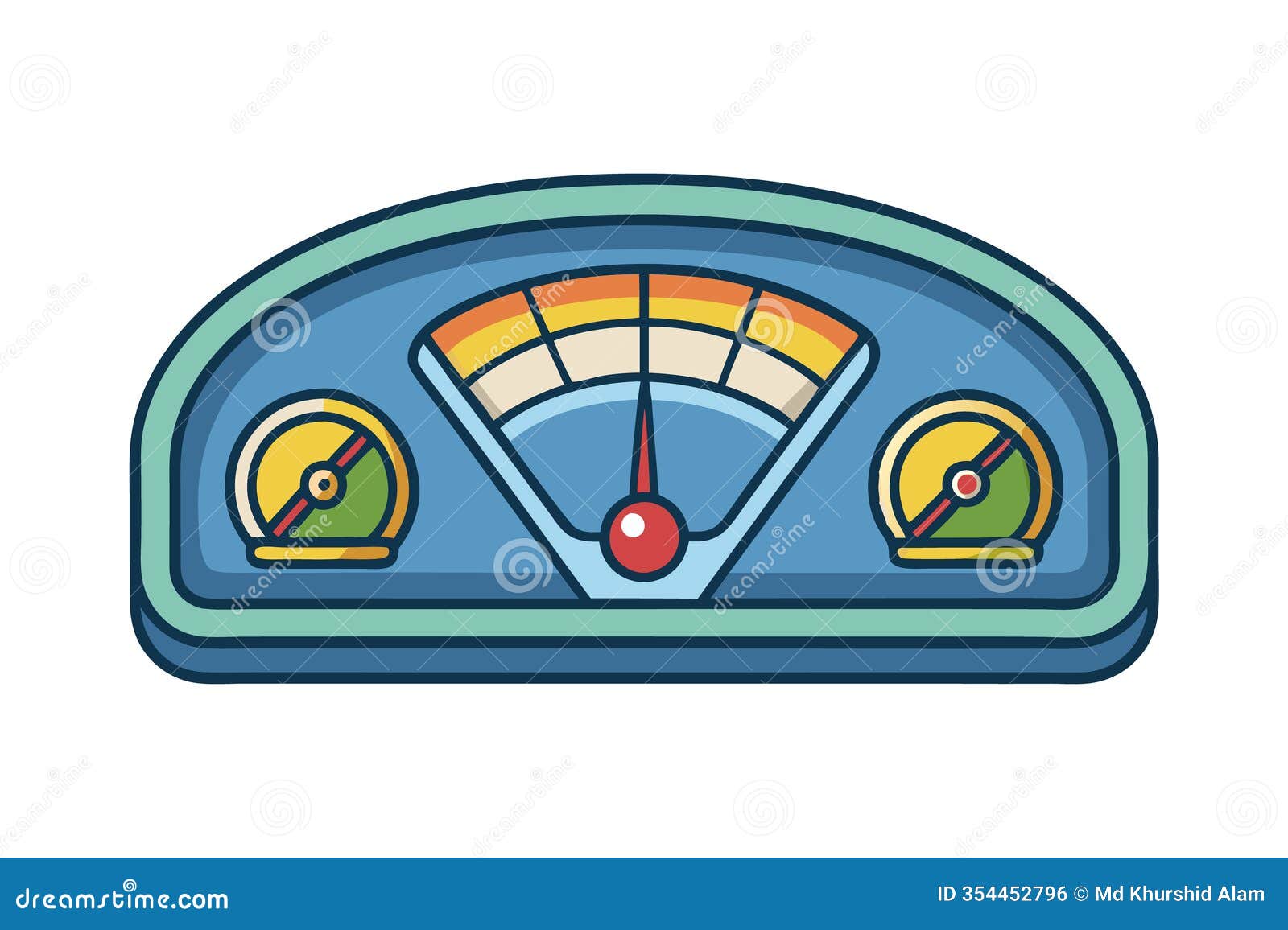 Retro Inspired Speedometer with Colorful Dials and Indicators for ...
