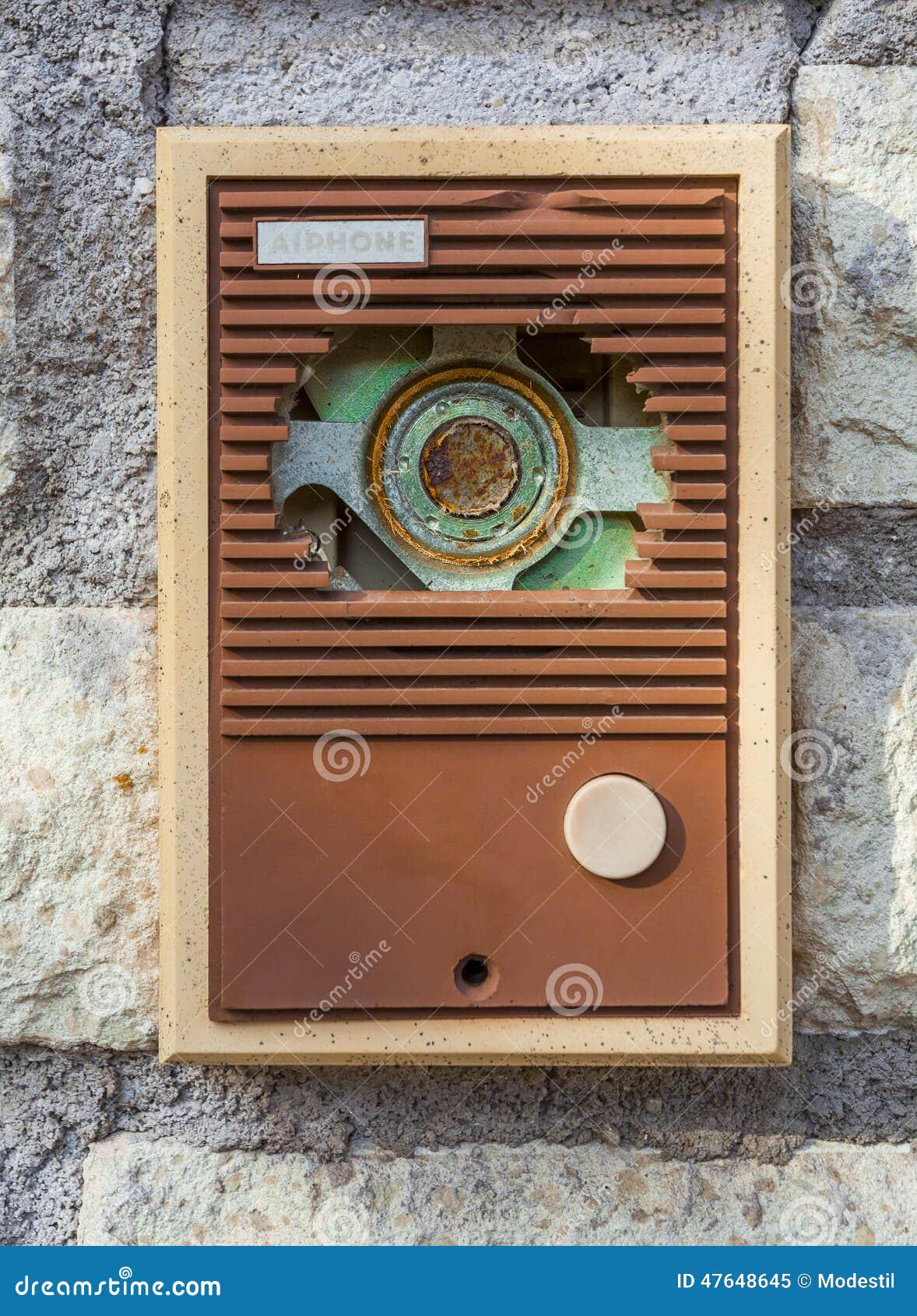 Retro Intercom Buzzer stock image. Image of funny, background - 47648645