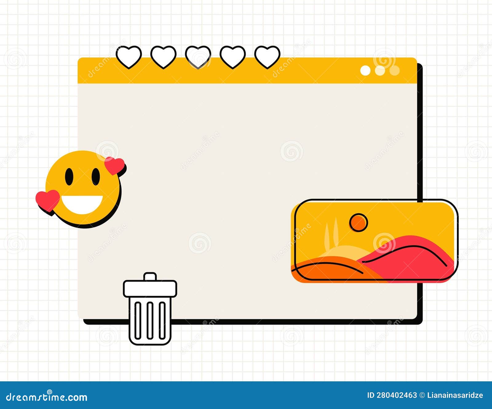 Retro Interface for Computer Concept Stock Illustration - Illustration ...