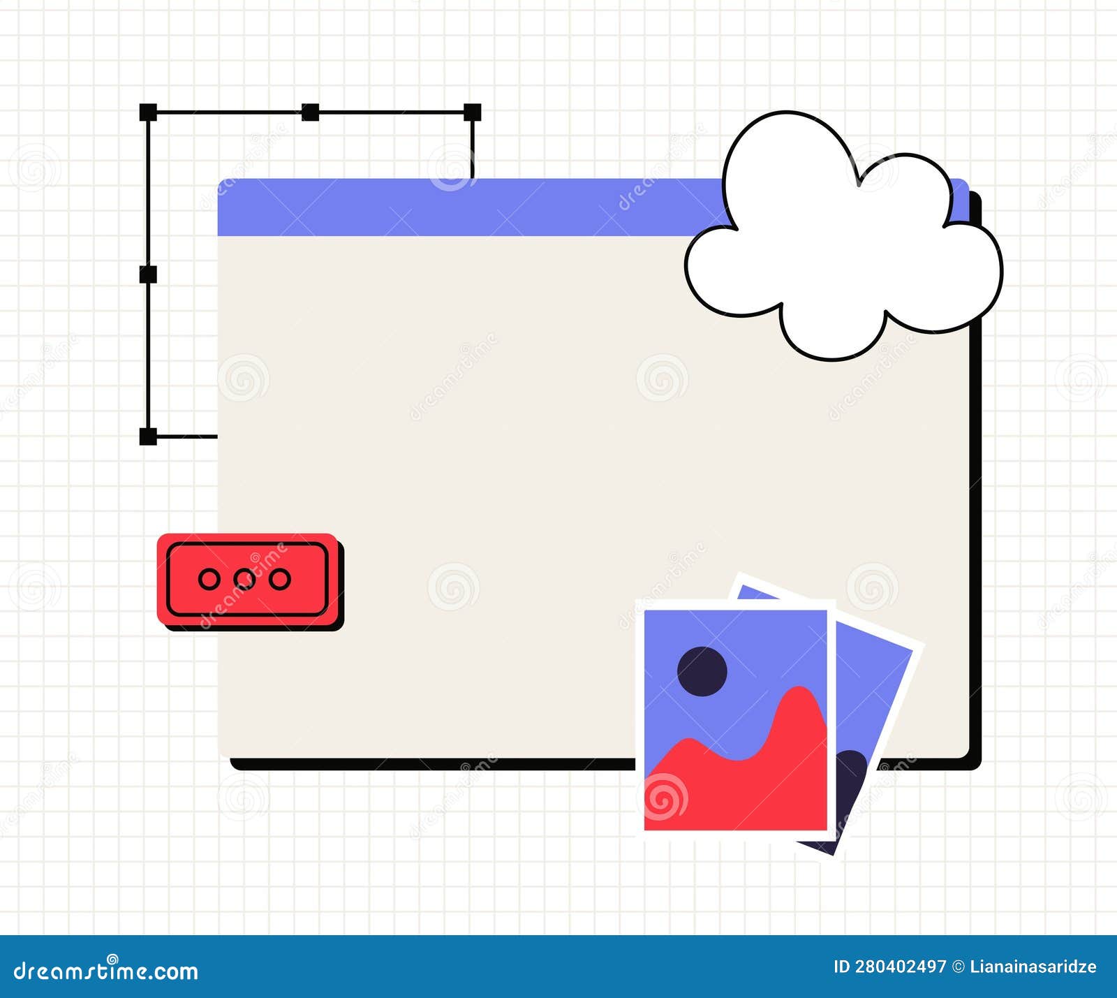 Retro Interface for Computer Concept Stock Vector - Illustration of ...