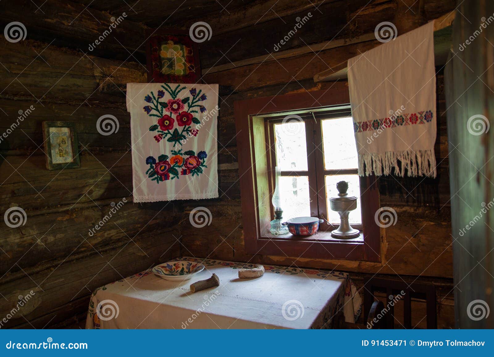 Retro Interior of the Dwelling of the Ukrainian Peasant Editorial Photo ...