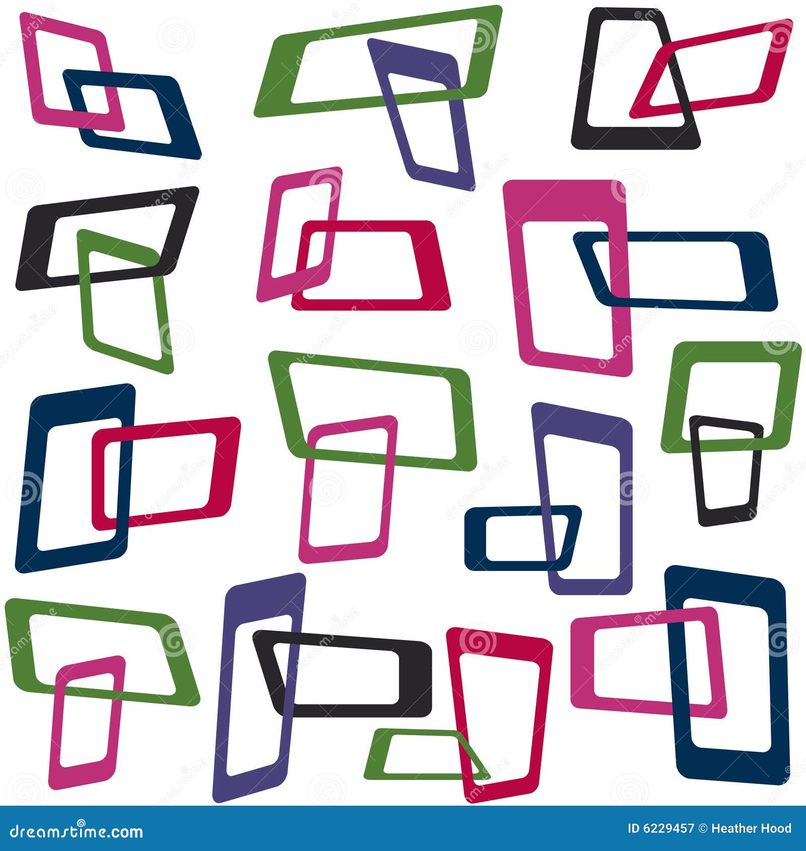 Retro interlocking squares stock vector. Illustration of 1960s - 6229457