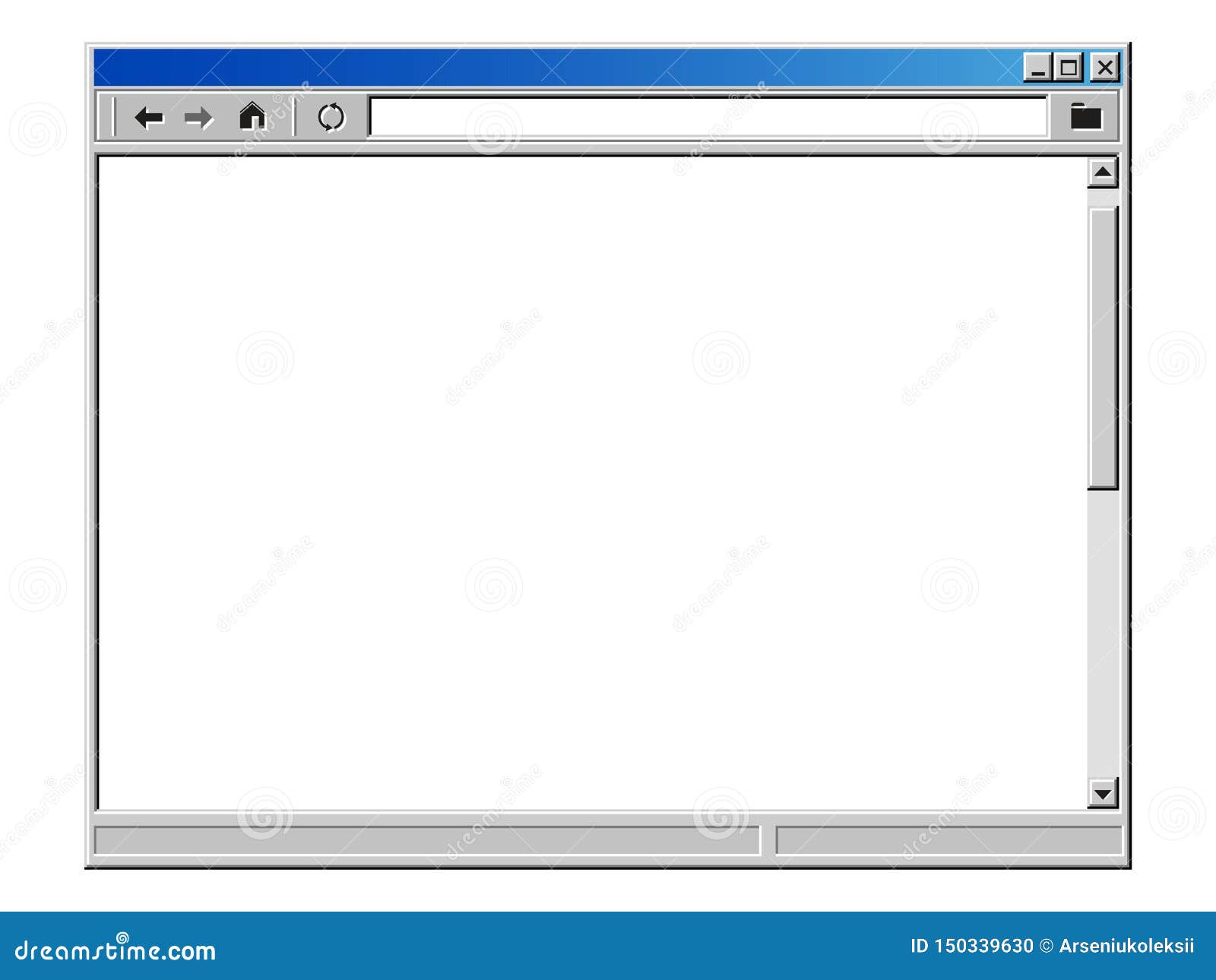 Retro- Internet-Browser Window Vektor Abbildung - Illustration von ...