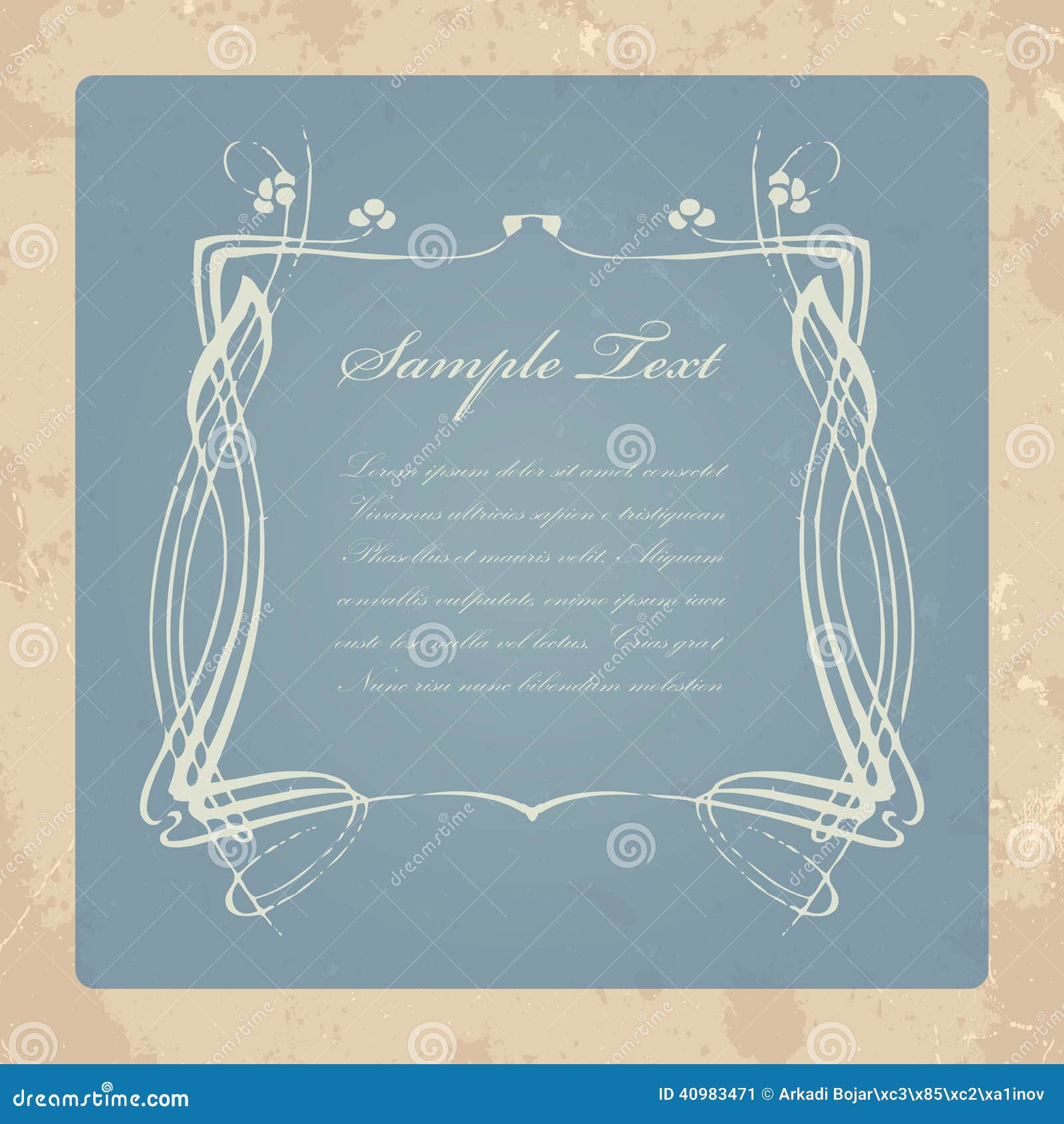Retro Invitation Card Royalty-Free Stock Photo | CartoonDealer.com ...