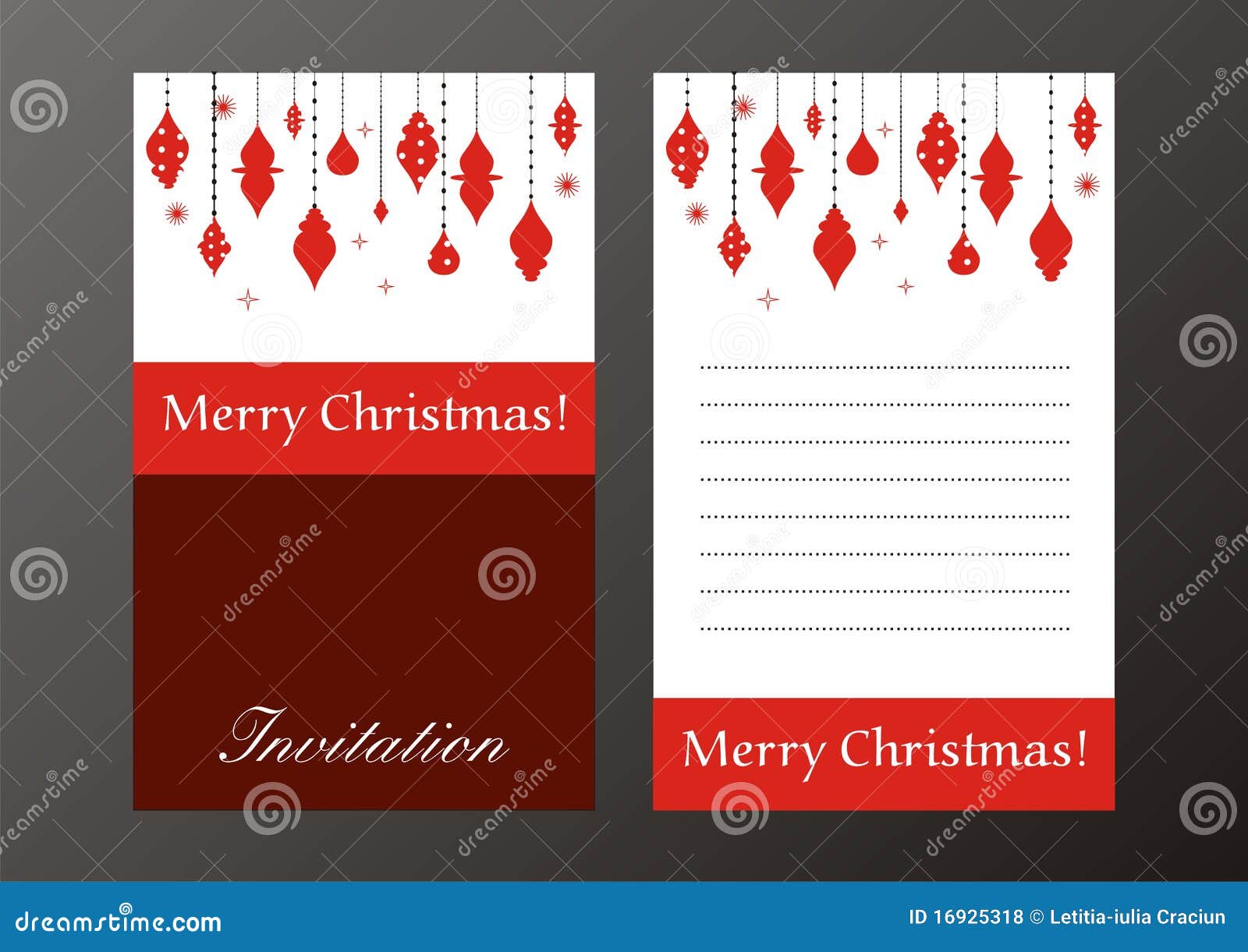 Retro invito di natale illustrazione vettoriale. Illustrazione di ...