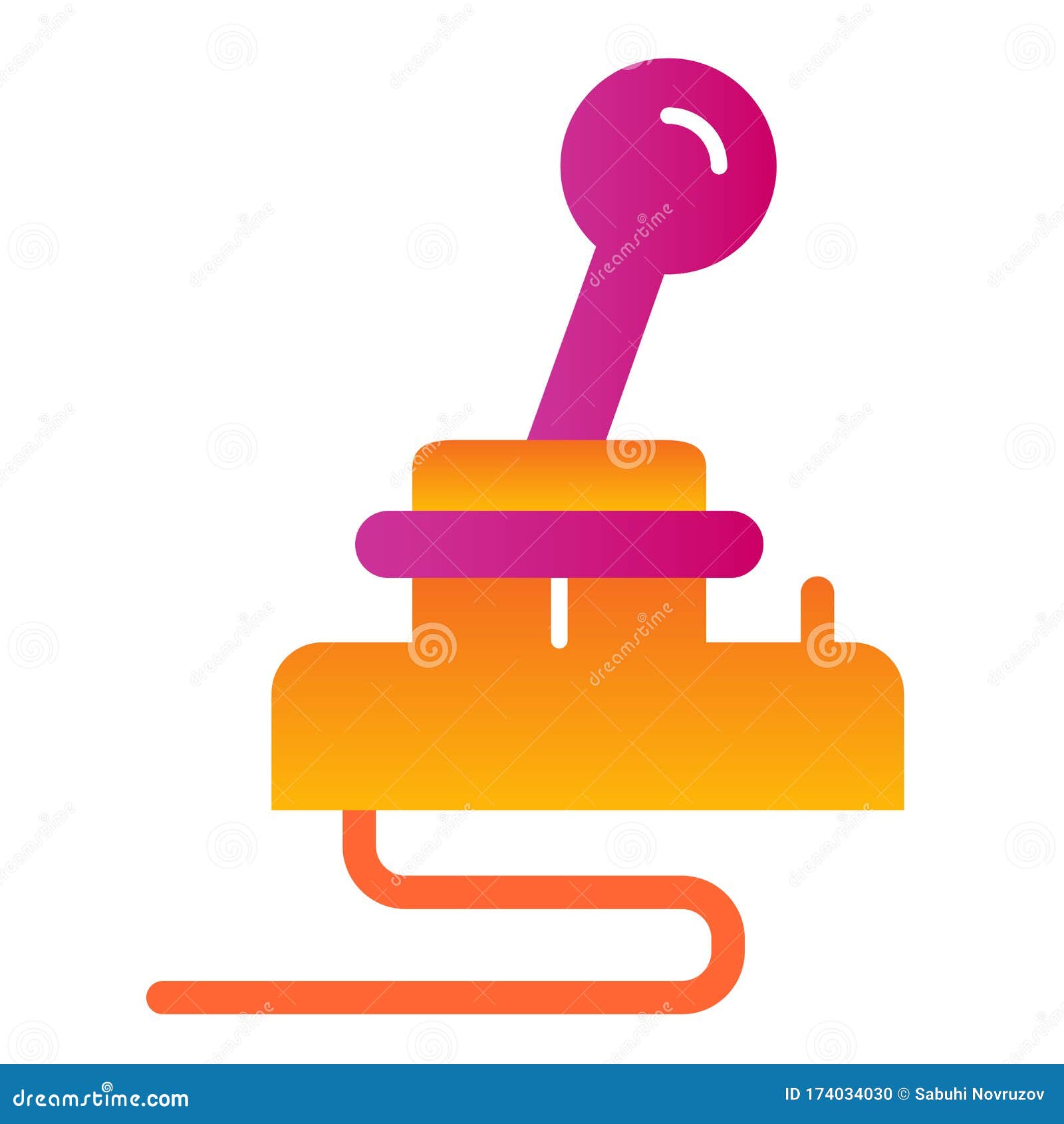 Retro Joystick Flat Icon. Game Input Pad Vector Illustration Isolated ...