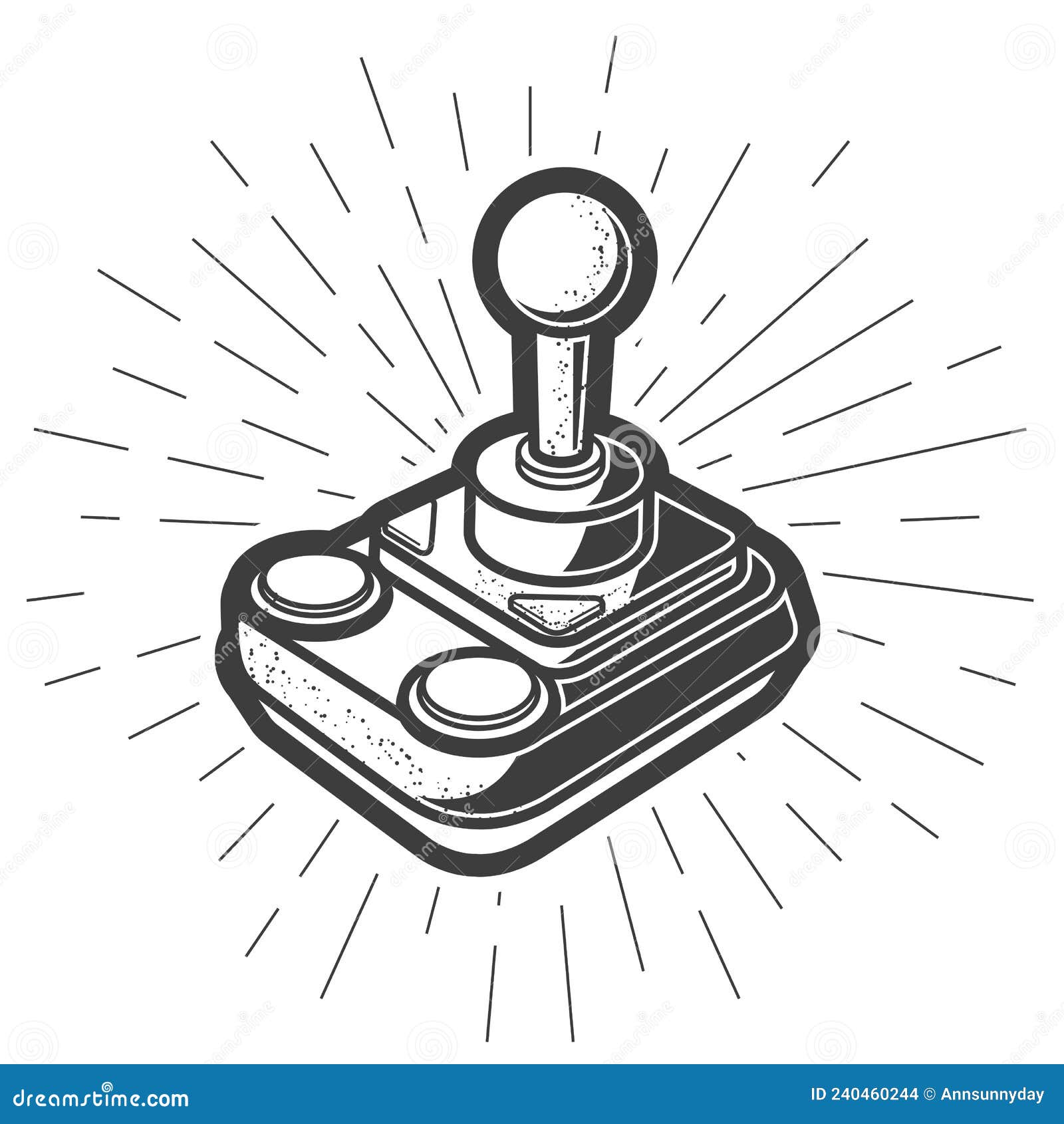 Retro Joystick with Knob Handle, Vintage Gamepad with Stick, Game ...